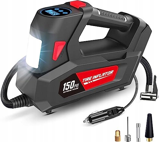 KOMPRESOR DO AUTA 12V LED LCD CARSUN C2814-1 - Allegro