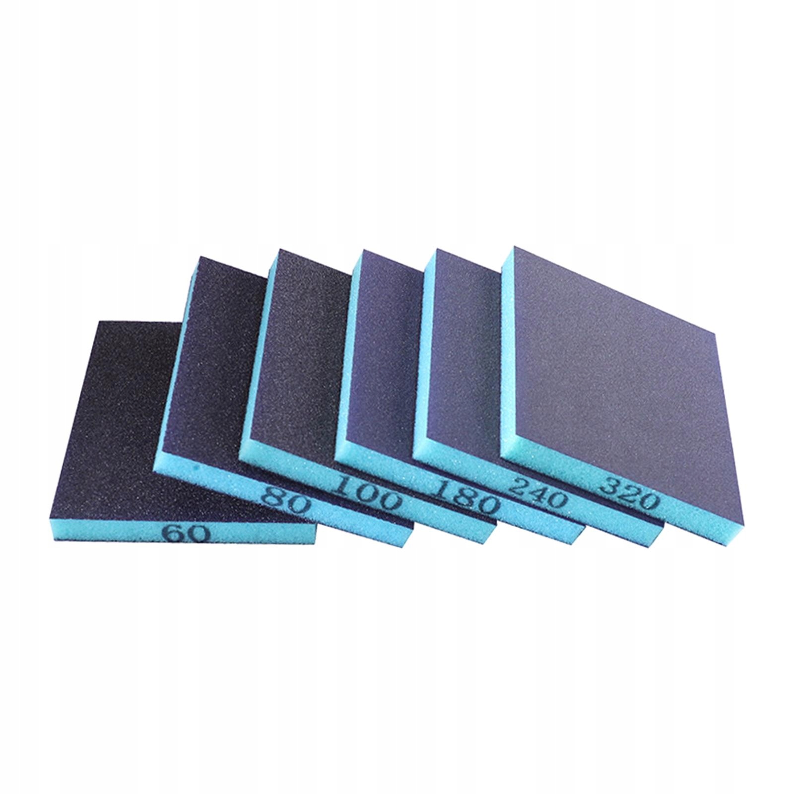 6Pcs DIY Sponge Sand Paper Sponge Sanding Block Buffers Block Wood ...