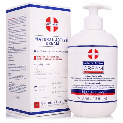 Beta-Skin Natural Active Cream krem 500 ml AZS łuszczyca (5907529300077 ...