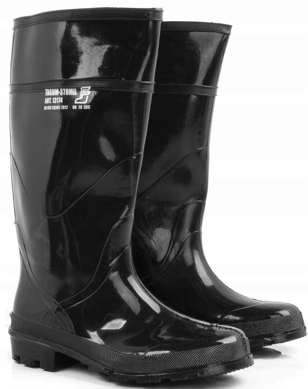 CZARNE MĘSKIE KALOSZE GUMOWCE WYSOKIE FAGUM 40 • Cena, Opinie • Kalosze ...