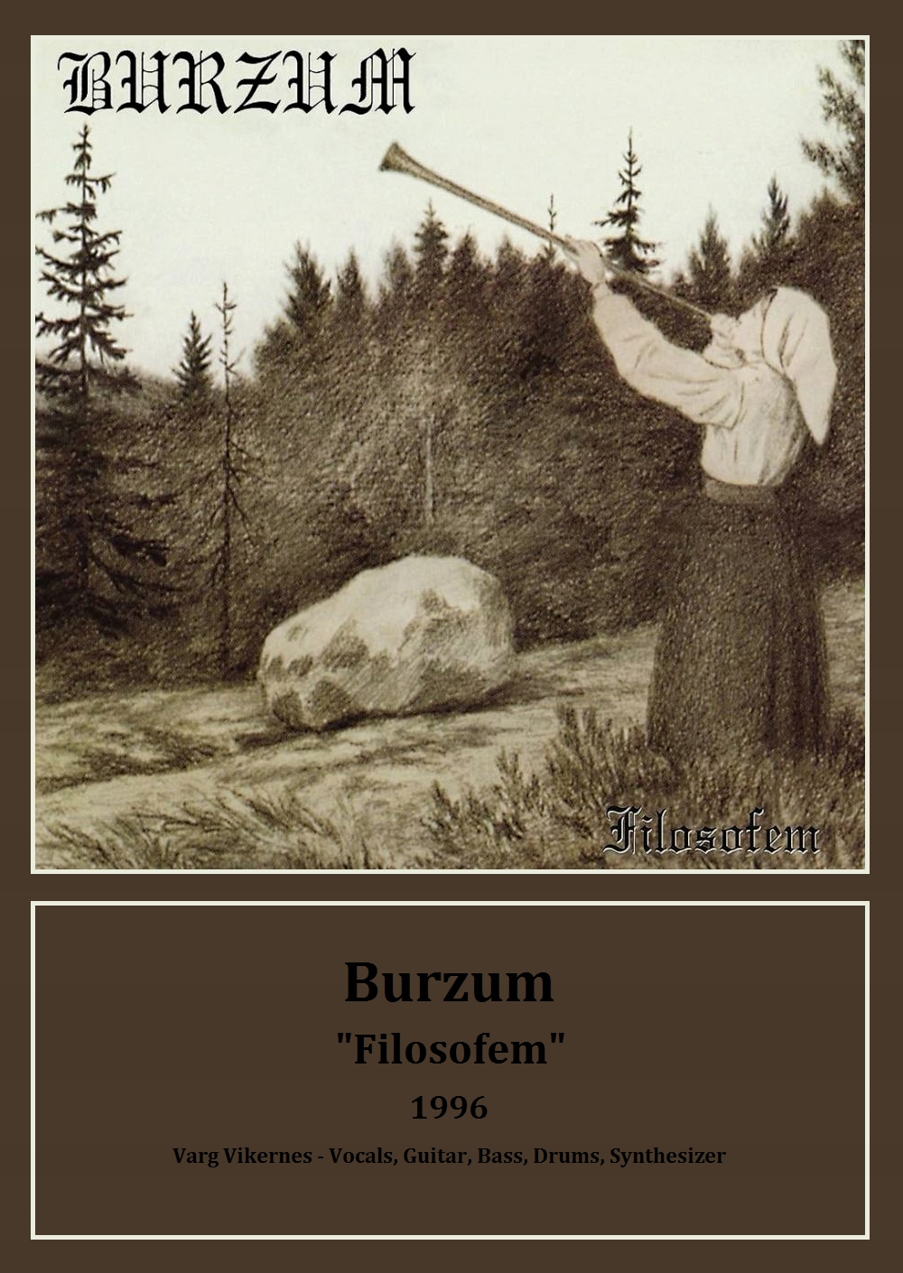 Plakat Burzum Filosofem 1996 Wallpaper bez ramy 42 x 29,7 cm • Cena, Opinie • Plakaty ...