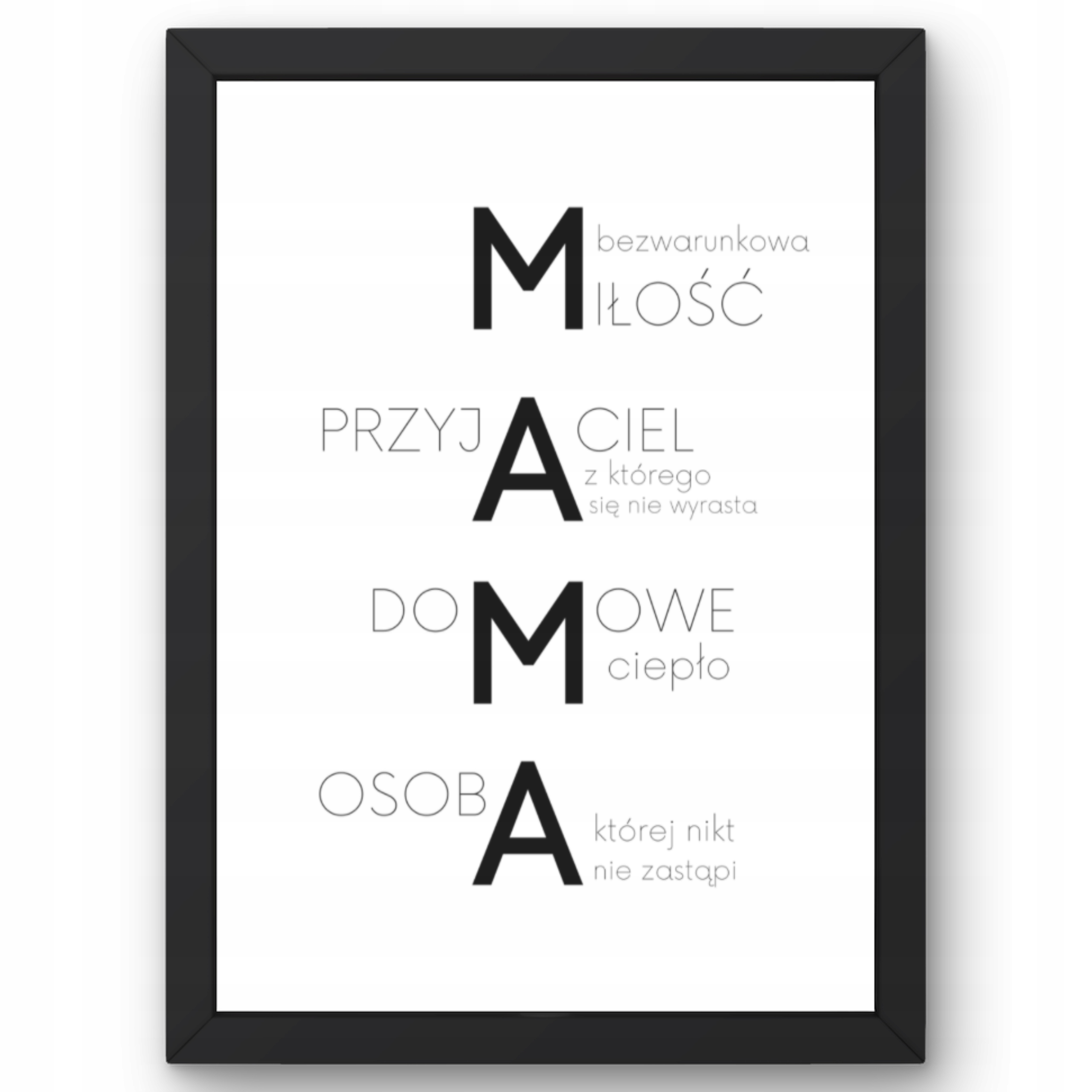 OBRAZ DO SALONU + RAMKA A4 PREZENT NA DZIEŃ MAMY • Cena, Opinie ...