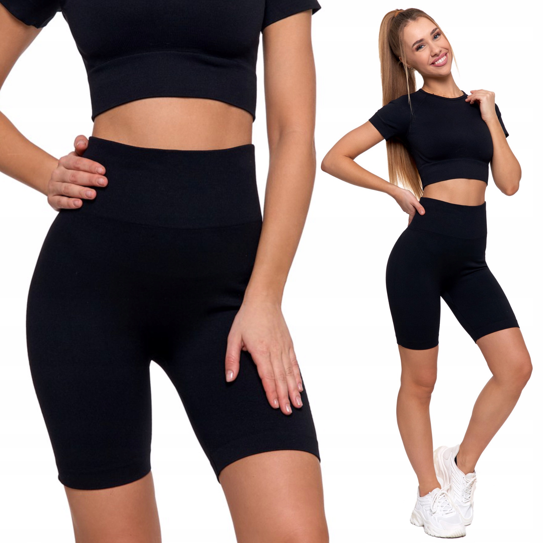 Moraj Czarne Kolarki Damskie Push-Up S/M Wysoki Stan • Cena, Opinie ...