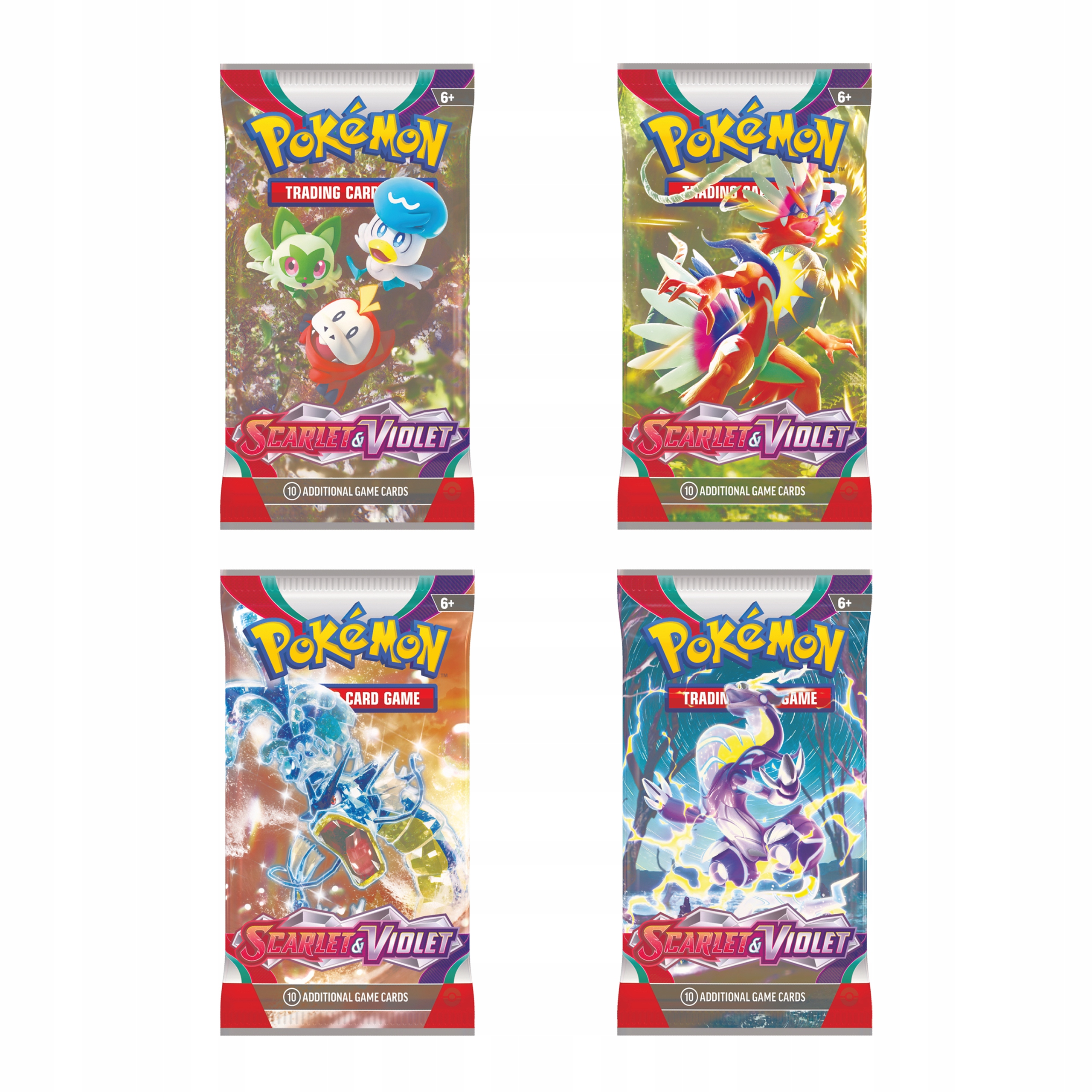 KARTY POKEMON ORYGINALNE TCG SCARLET & VIOLET 4x SASZETKA BOOSTER 40 ...