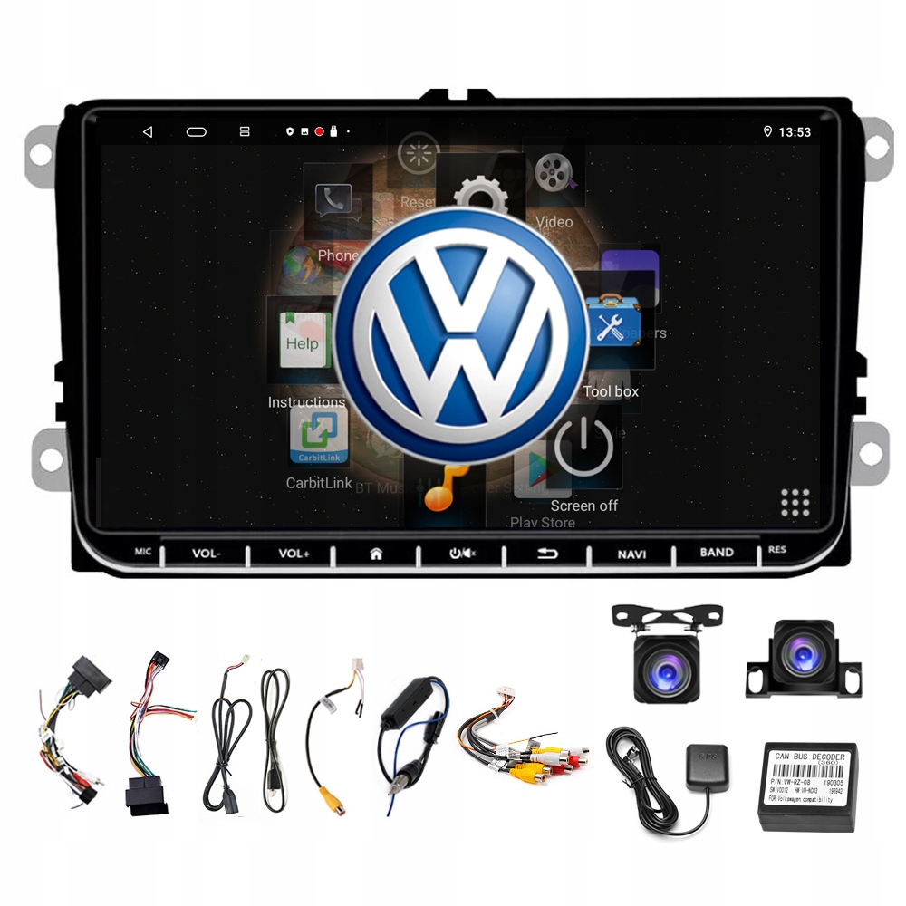 RADIO 2DIN ANDROID VW GOLF 5 6 DSP CARPLAY 2+32GB - Sklep, Opinie, Cena w Allegro.pl