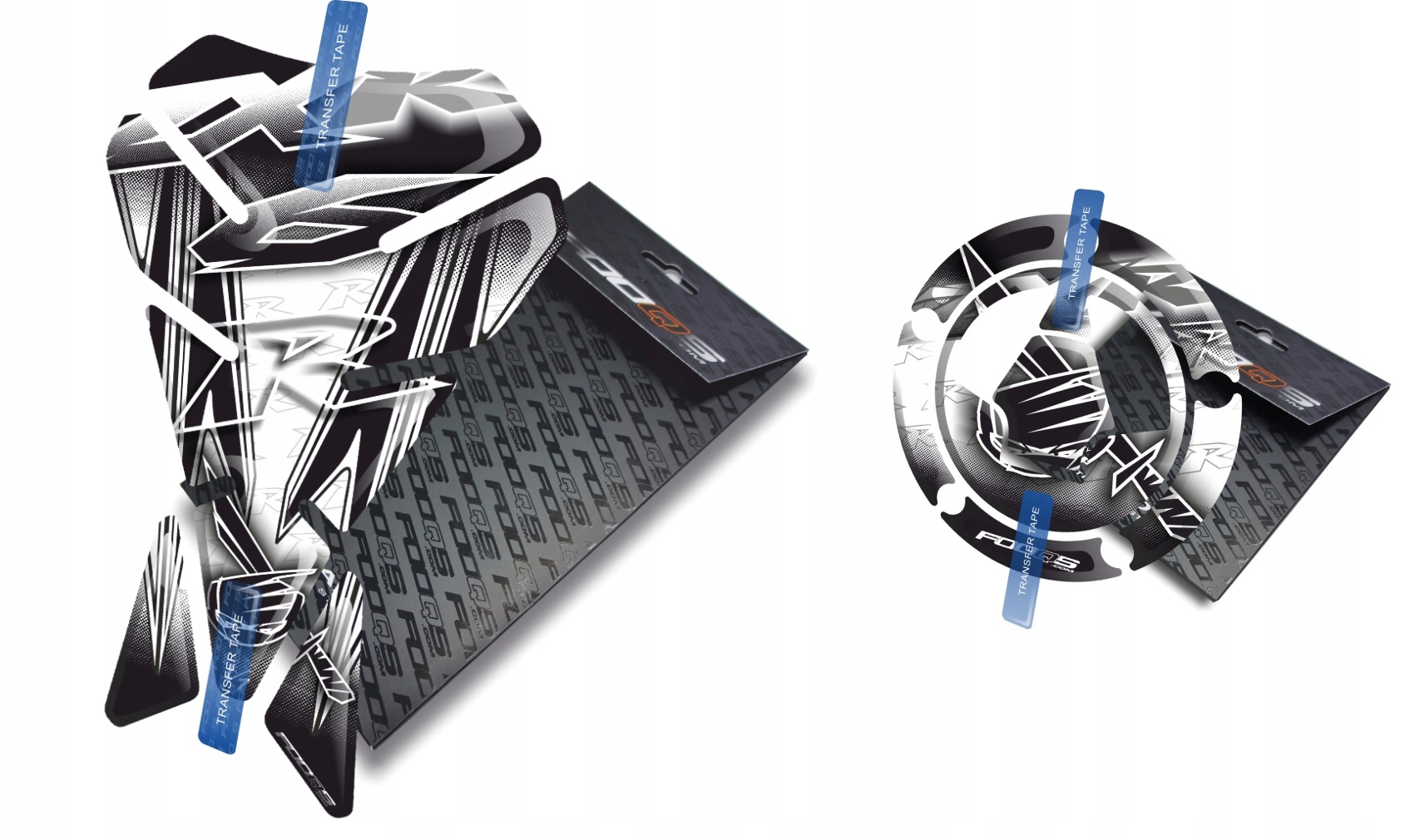 TANKPAD + OCHRANA VÍČKA NÁDRŽE V1 od FOOQS pro KAWASAKI ZX-6-R BÍLÁ ...