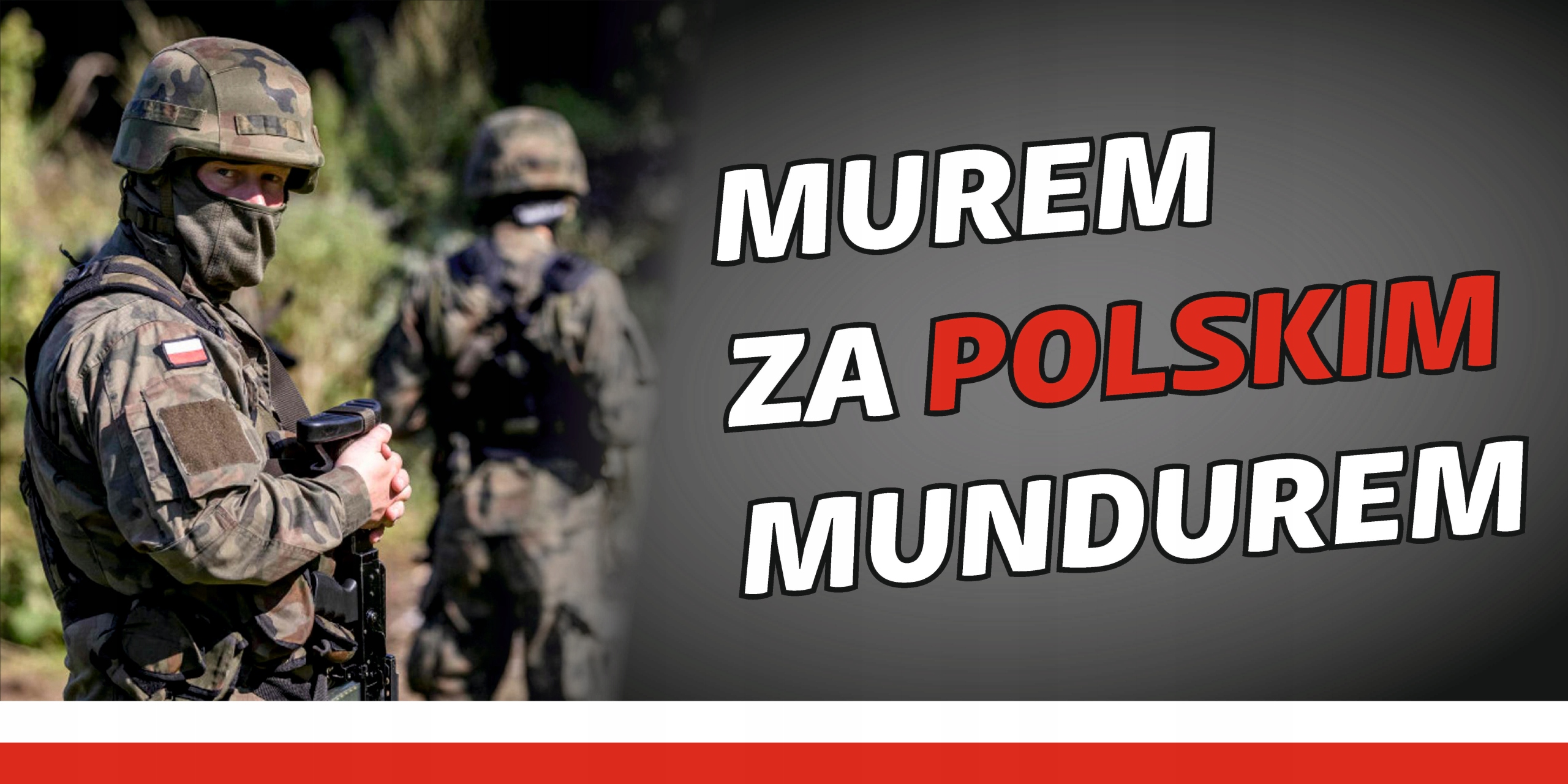 Baner oczkowany ŚWIĘTO WOJSKA POLSKIEGO 2 x 1 m MUREM ZA POLSKIM MUNDUREM • Cena, Opinie ...