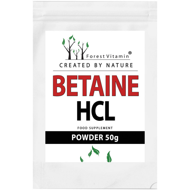FOREST VITAMIN Betaine HCL 50g EMÉSZTÉS FELSZÍVÓDÁS BETAIN za 2090 ...