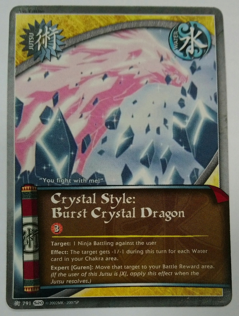 Karta Naruto CCG Jutsu Crystal Style: Burst Crystal Dragon - J-791 ...