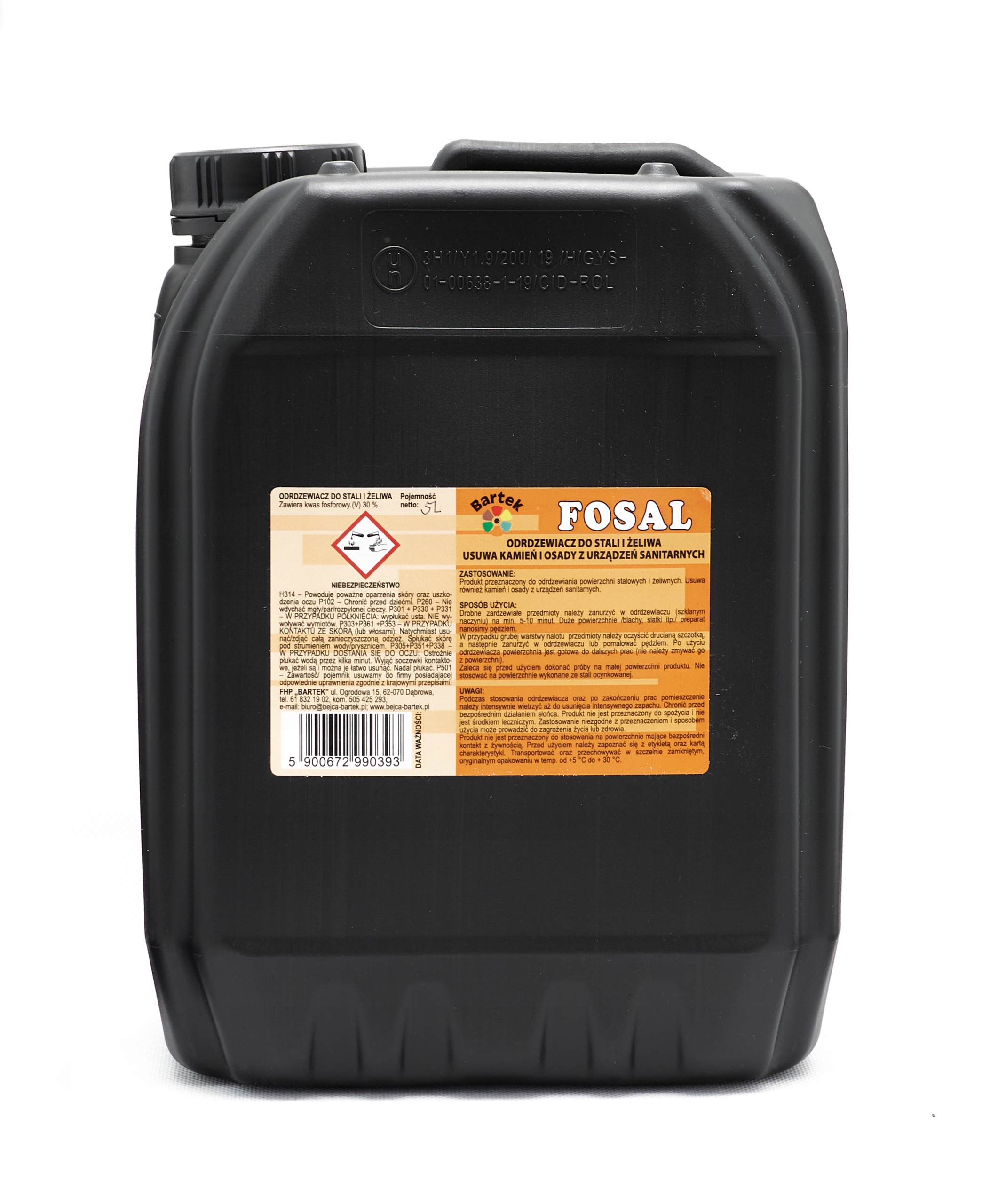 FOSOL, FOSAL ODRDZEWIACZ DO STALI I ŻELIWA 5L za 79,99 zł z Dąbrowa ...