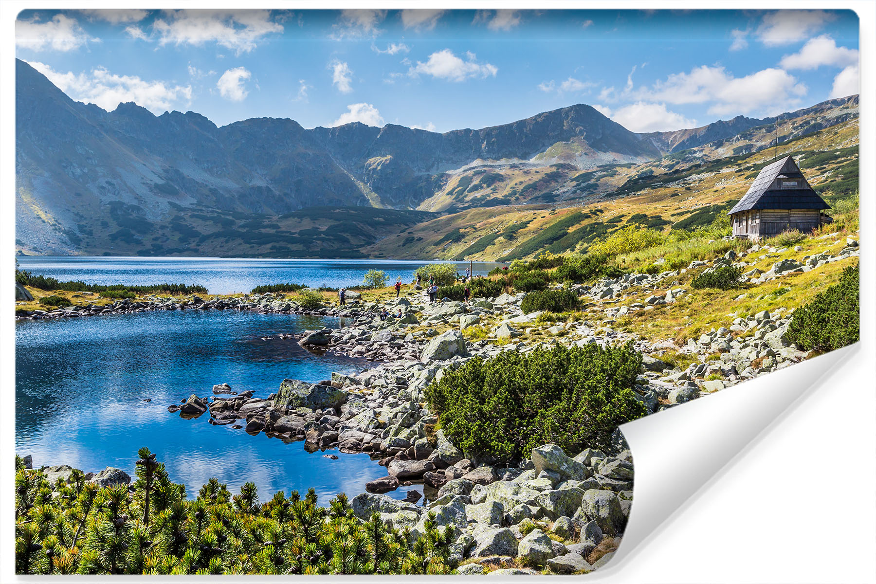 Fototapeta GÓRY Jezioro Skały Chata Natura 360x240 (5904421005260 ...