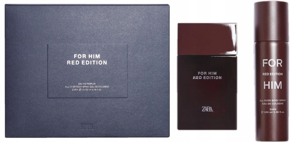 ZARA FOR HIM RED EDITION EDP 100 ML + EDC 100 ML ZESTAW (5905348337533 ...