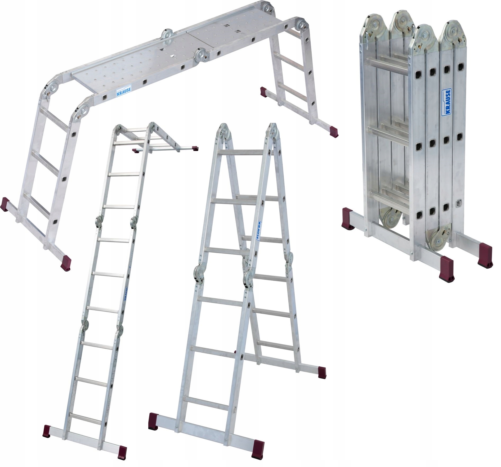 KRAUSE DRABINA PRZEGUBOWA CORDA 4X3 Z PLATFORMA (4009199085214) • Cena ...