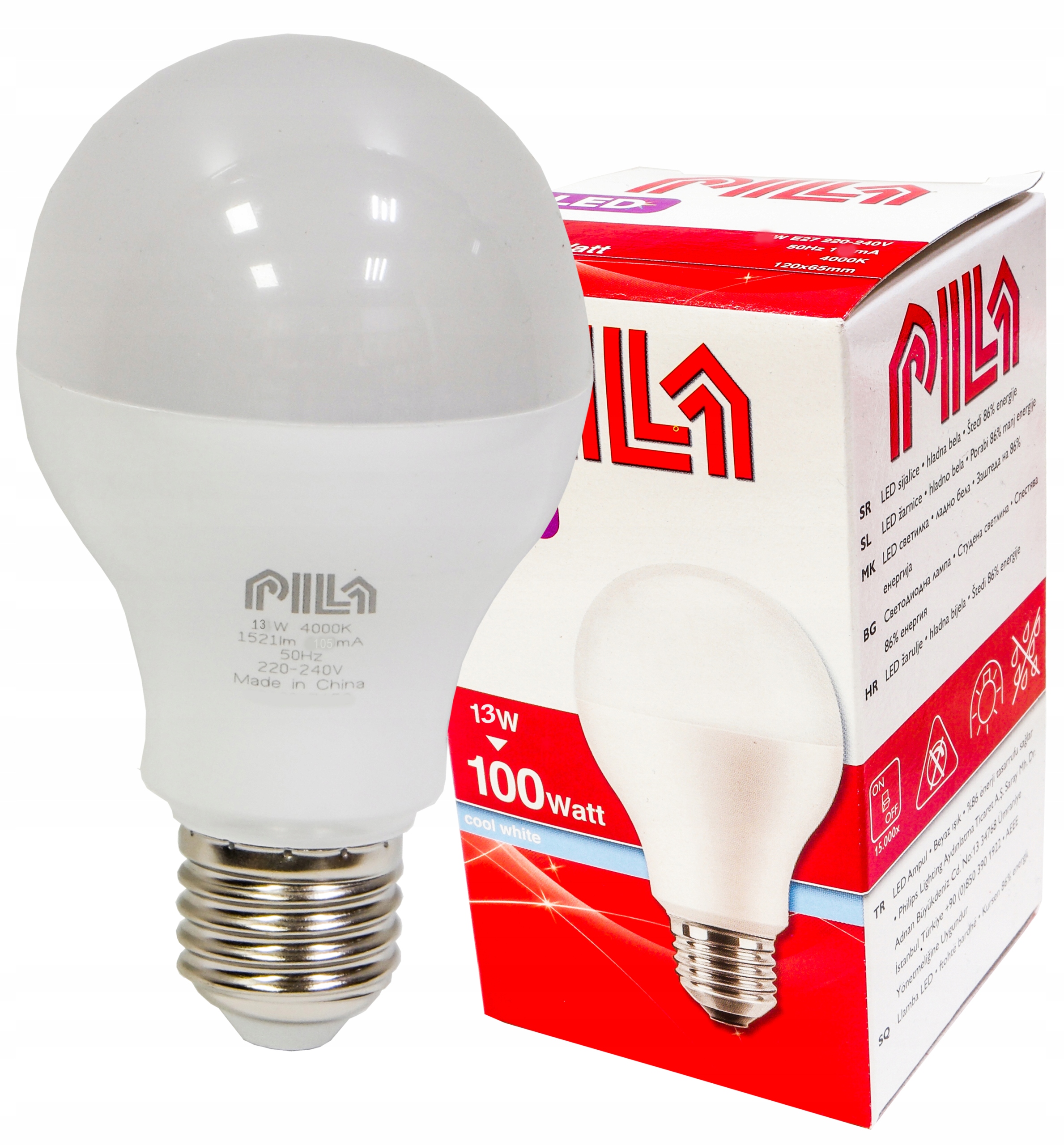 żarówka led E27 13W 100W PIŁA 1521Lm dzienna PILA (5907676727895 ...