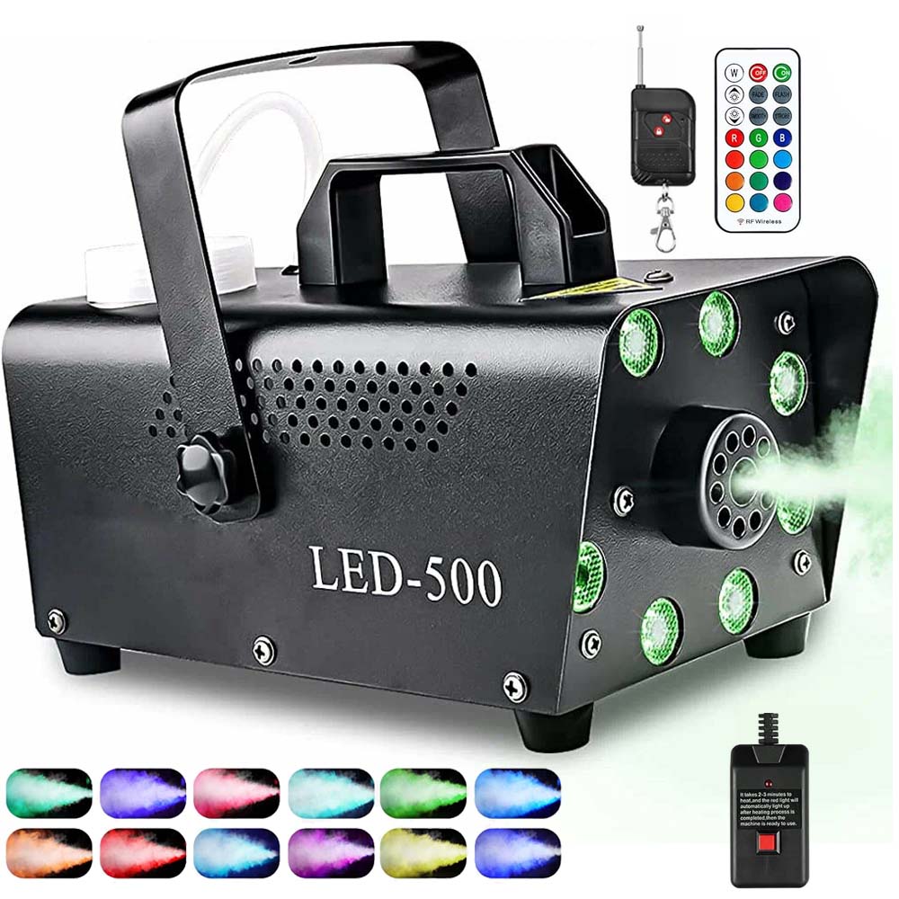 Výrobník Kouře, Mlha, Zakouření, 8 Led Diod Rgb, Výkonná, Výkonná, 500 W, 300 ML — Allegro