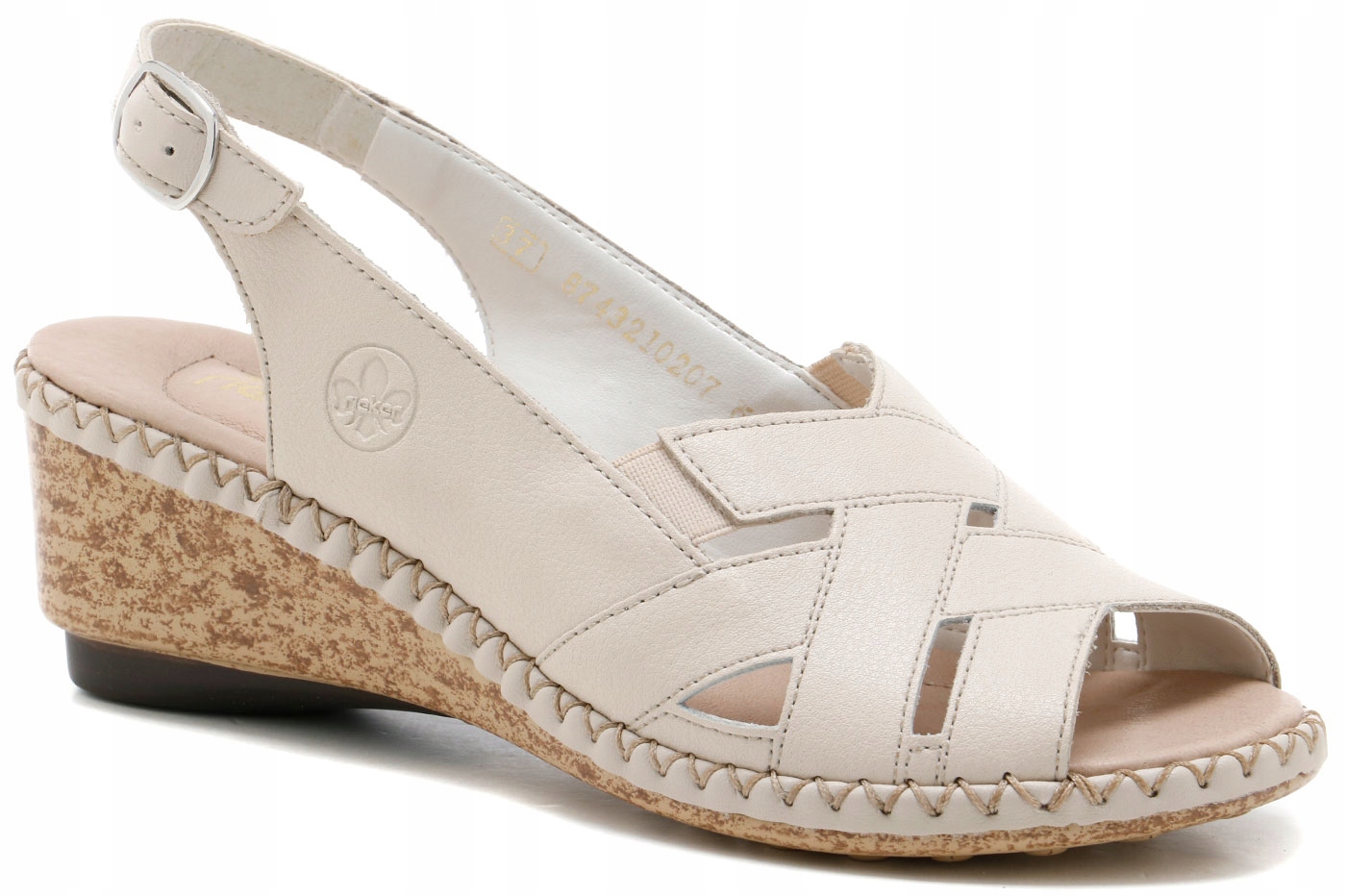 Rieker sandały damskie 66189-60 koturn rozmiar 38 (4060596765437 ...