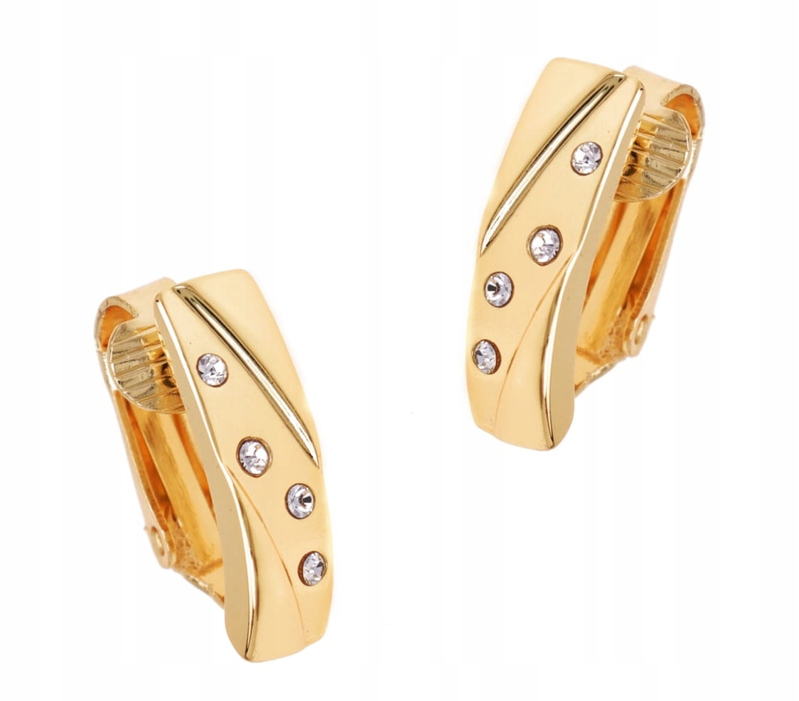 Klasyczne klipsy z kryształkami Swarovskiego • Cena, Opinie - Allegro