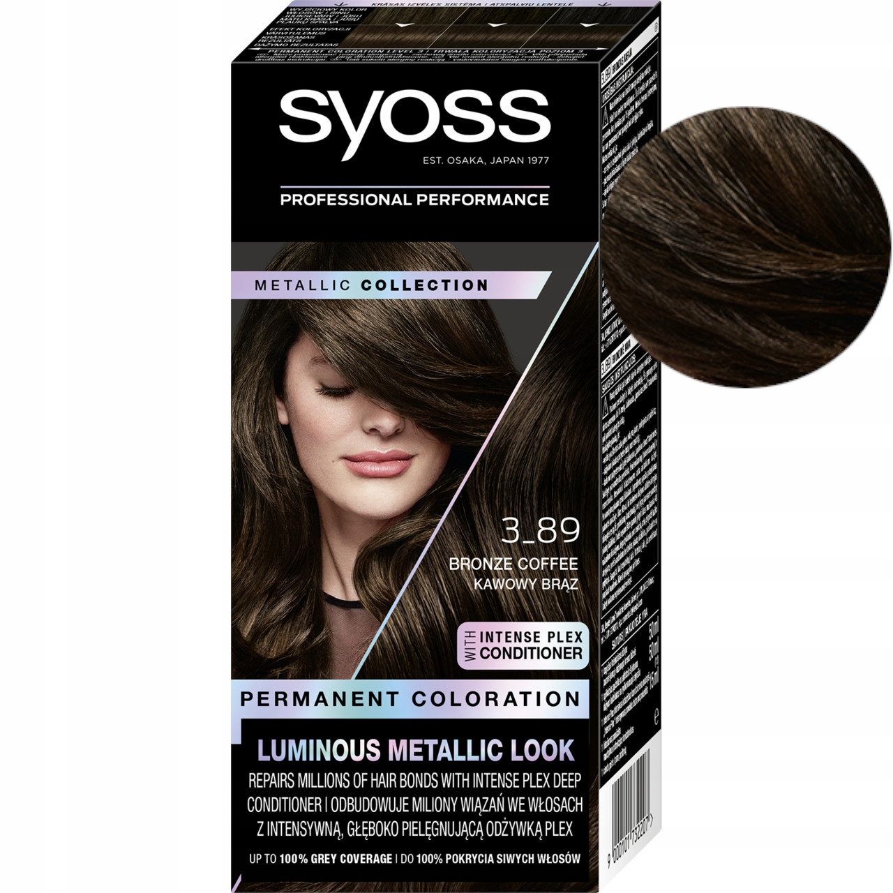 SYOSS SALONPLEX FARBA DO WŁOSÓW PERMANENT COLORATION 3-89 kawowy brąz ...