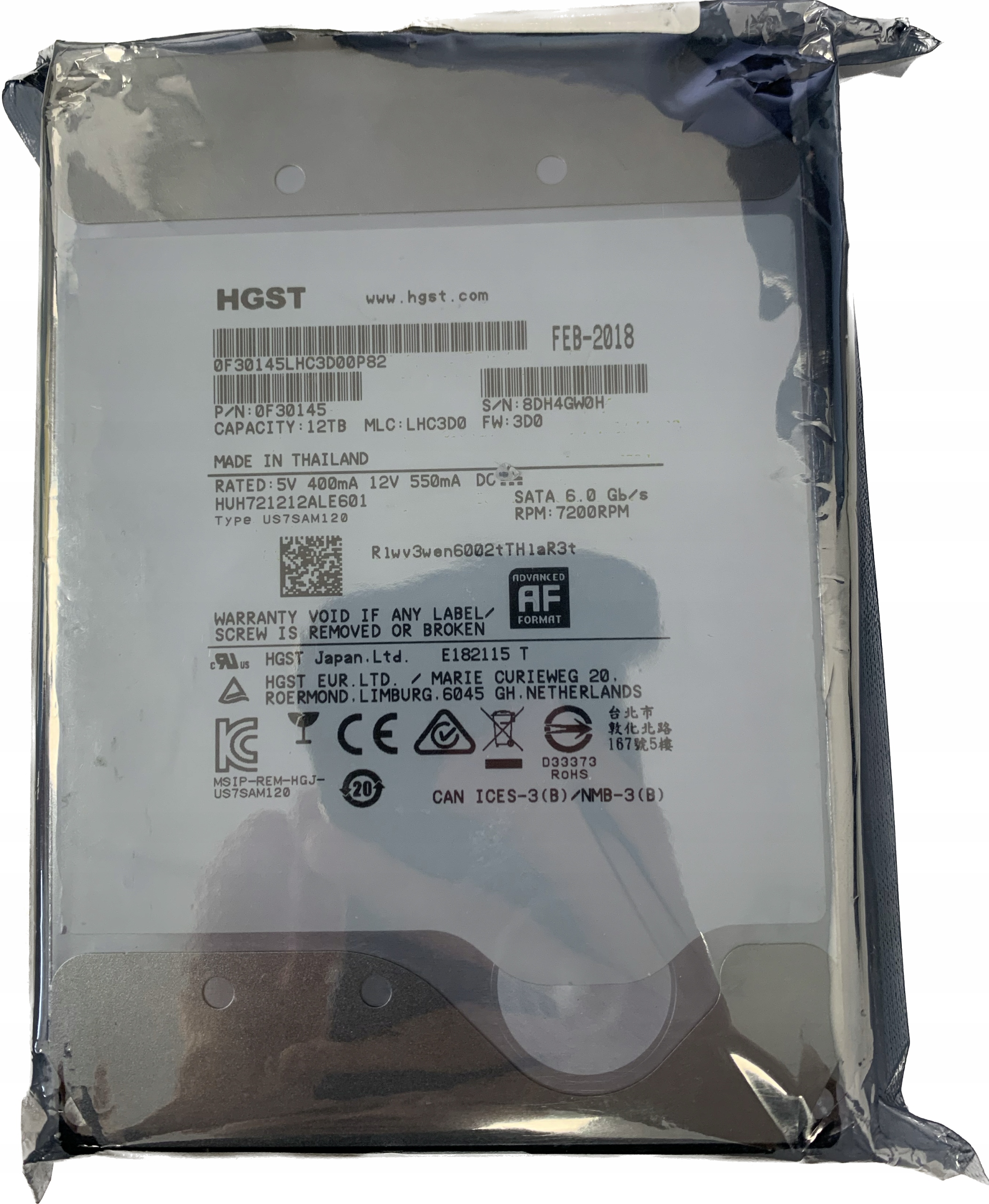 Dysk twardy HGST Ultrastar DC HC520 HUH721212ALE601 12TB SATA III 3,5 ...