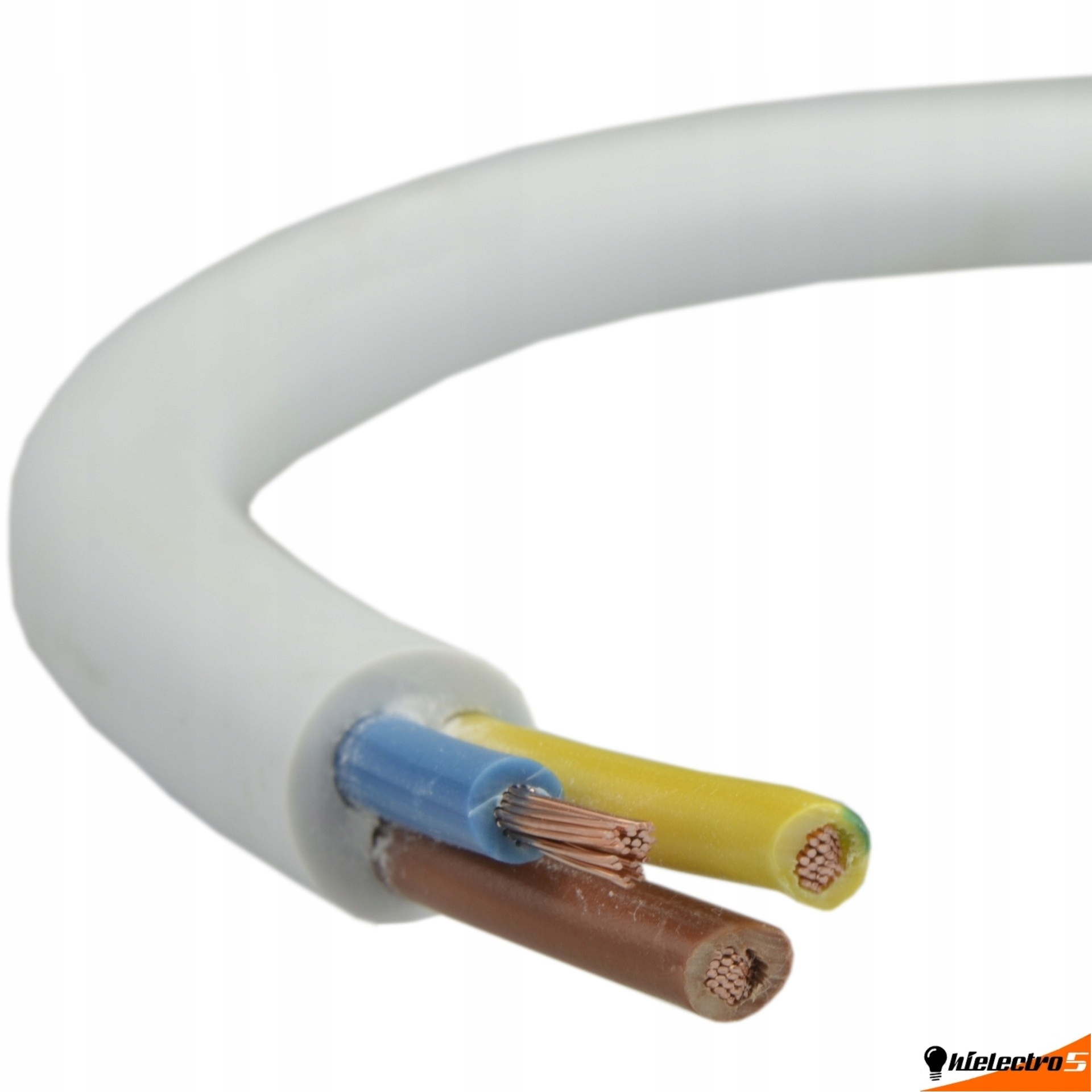 Przewód kabel prądowy linka OWY 3x2,5 biały 50m • Cena, Opinie ...
