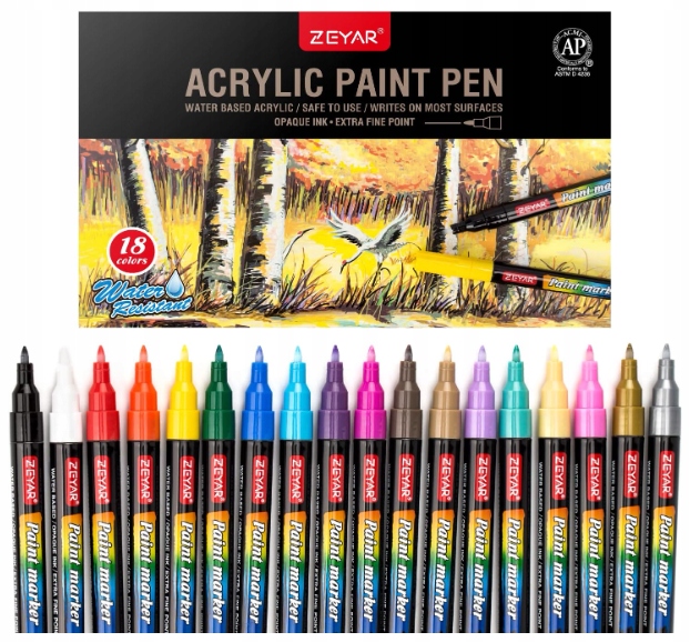 Markery Akrylowe Pędzelki - Niska cena na Allegro