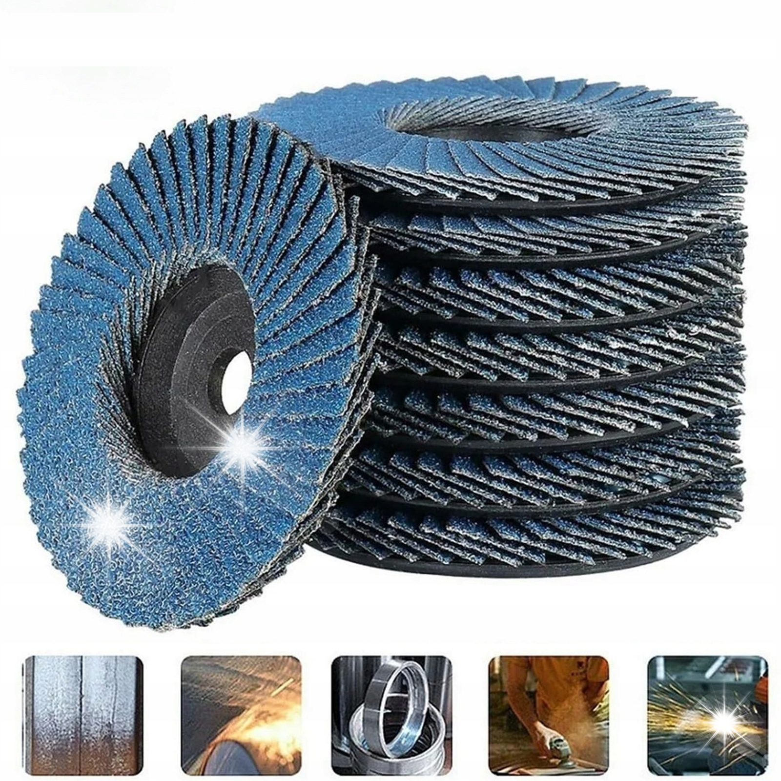 8 x lamelový kotouč 76 mm pro broušení kovu a dřeva za 1034.00CZK - Allegro