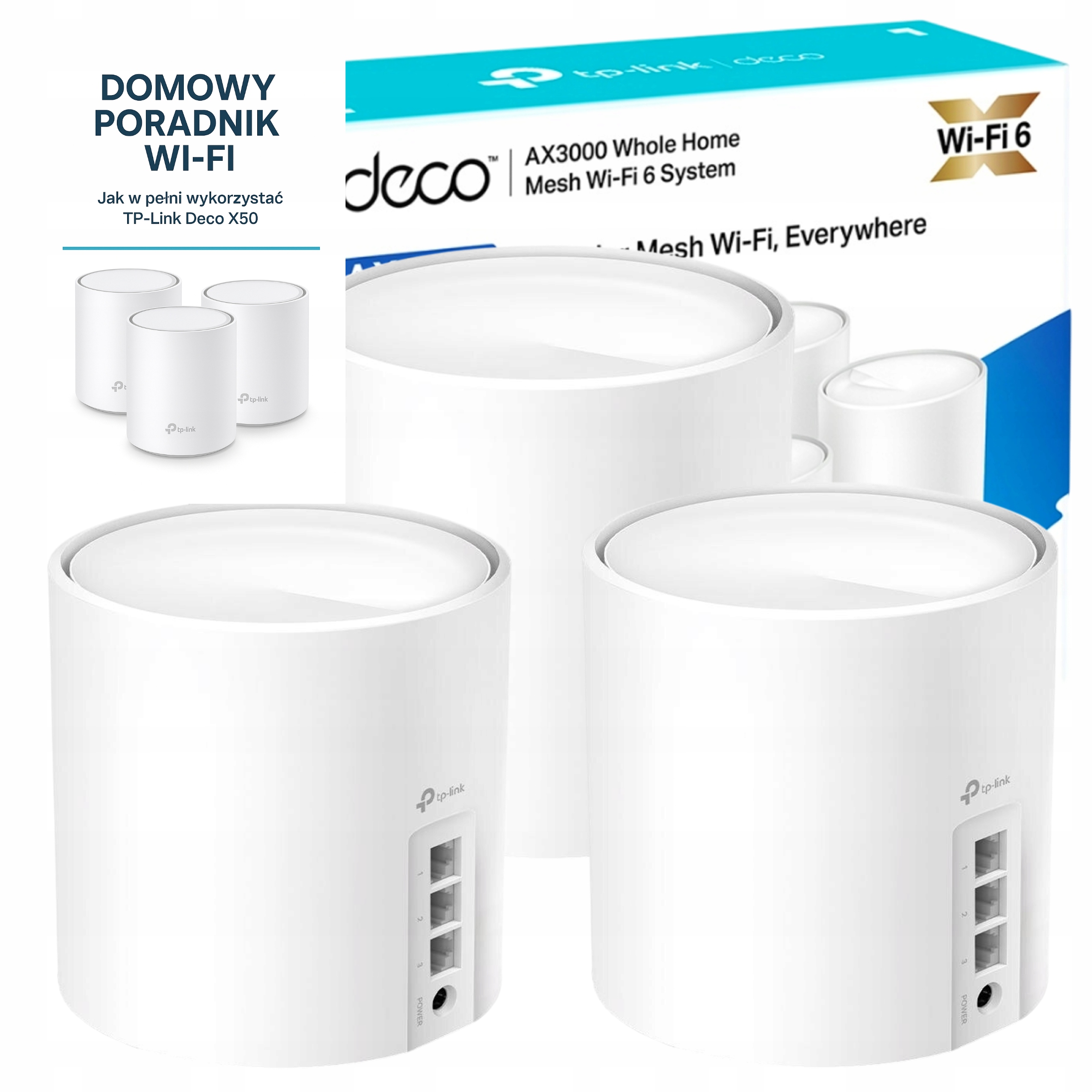 TP-Link Deco X50-PoE AX3000 System Wi-Fi Mesh 3-pack Biały - Sklep ...