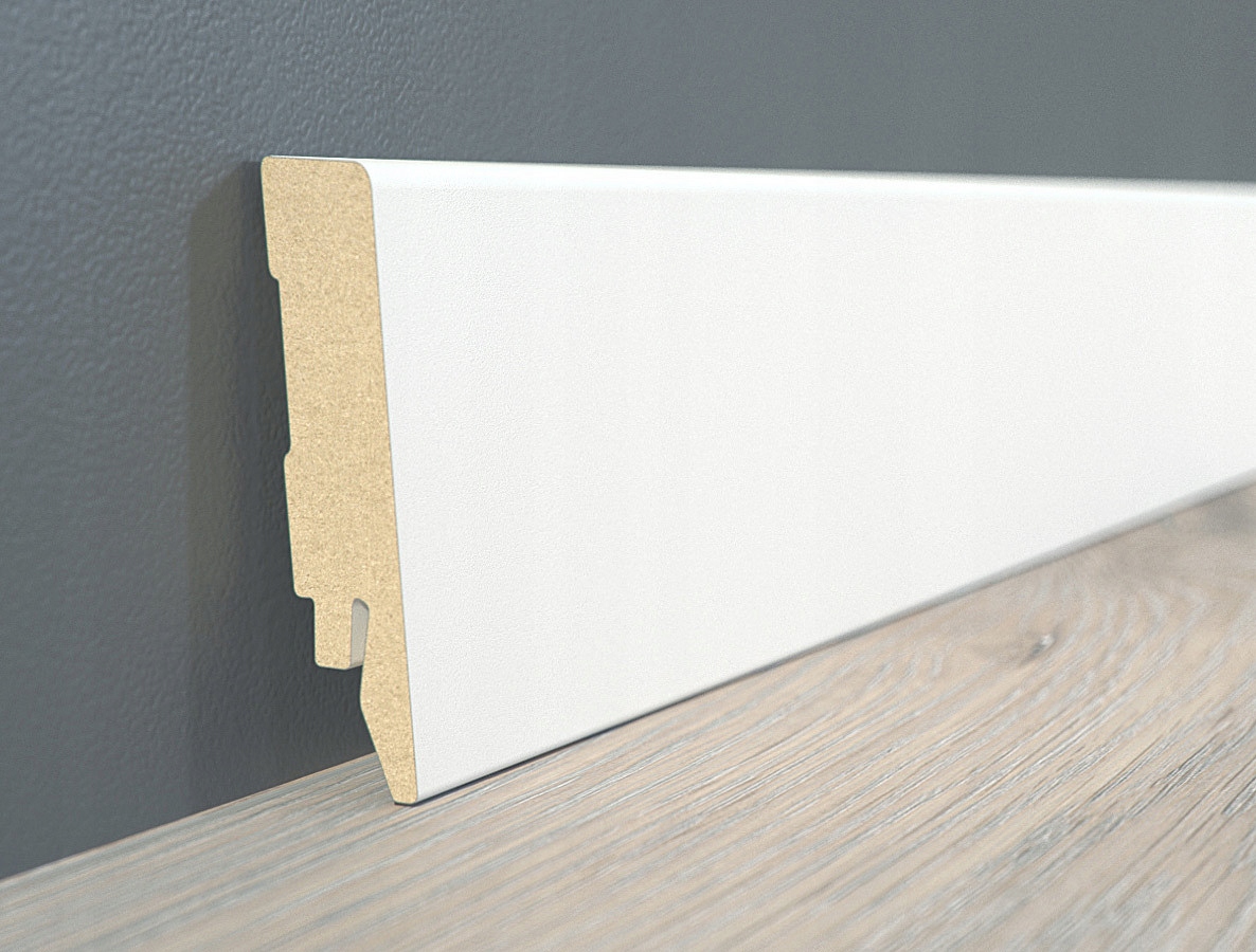 LISTWA MDF LK80L24-9002 80mm BIAŁA OKLEINOWANA (5907555424976) • Cena ...