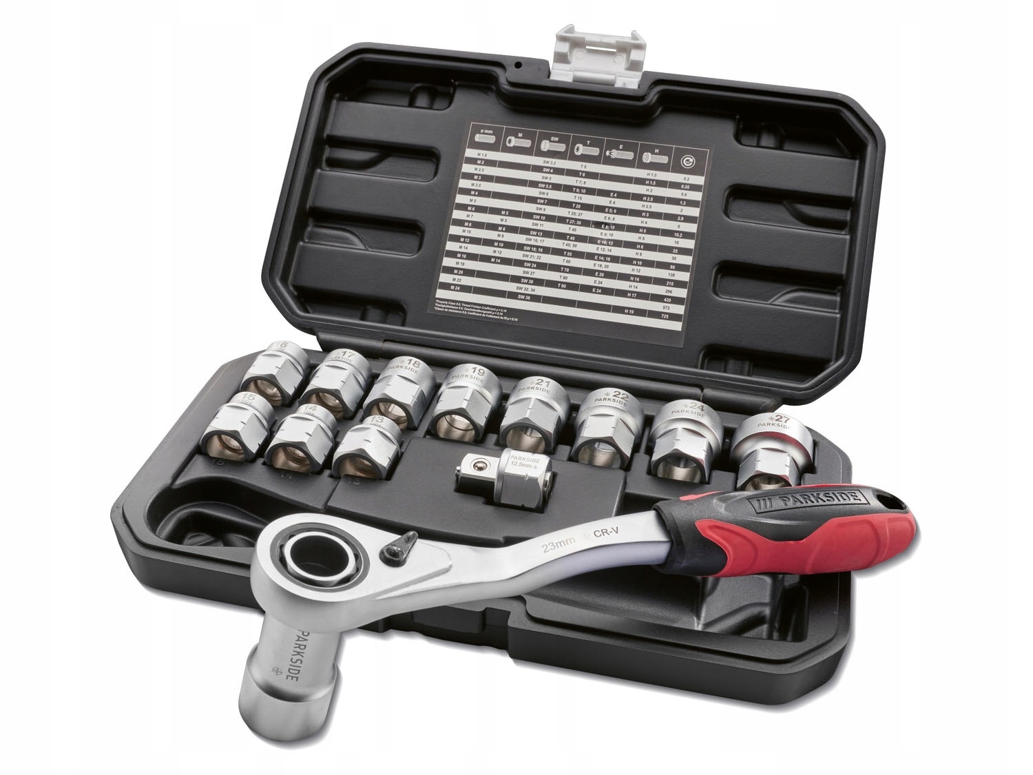 PARKSIDE Zestaw kluczy nasadowy z grzechotką 14 el 390471 za 89 zł z ...