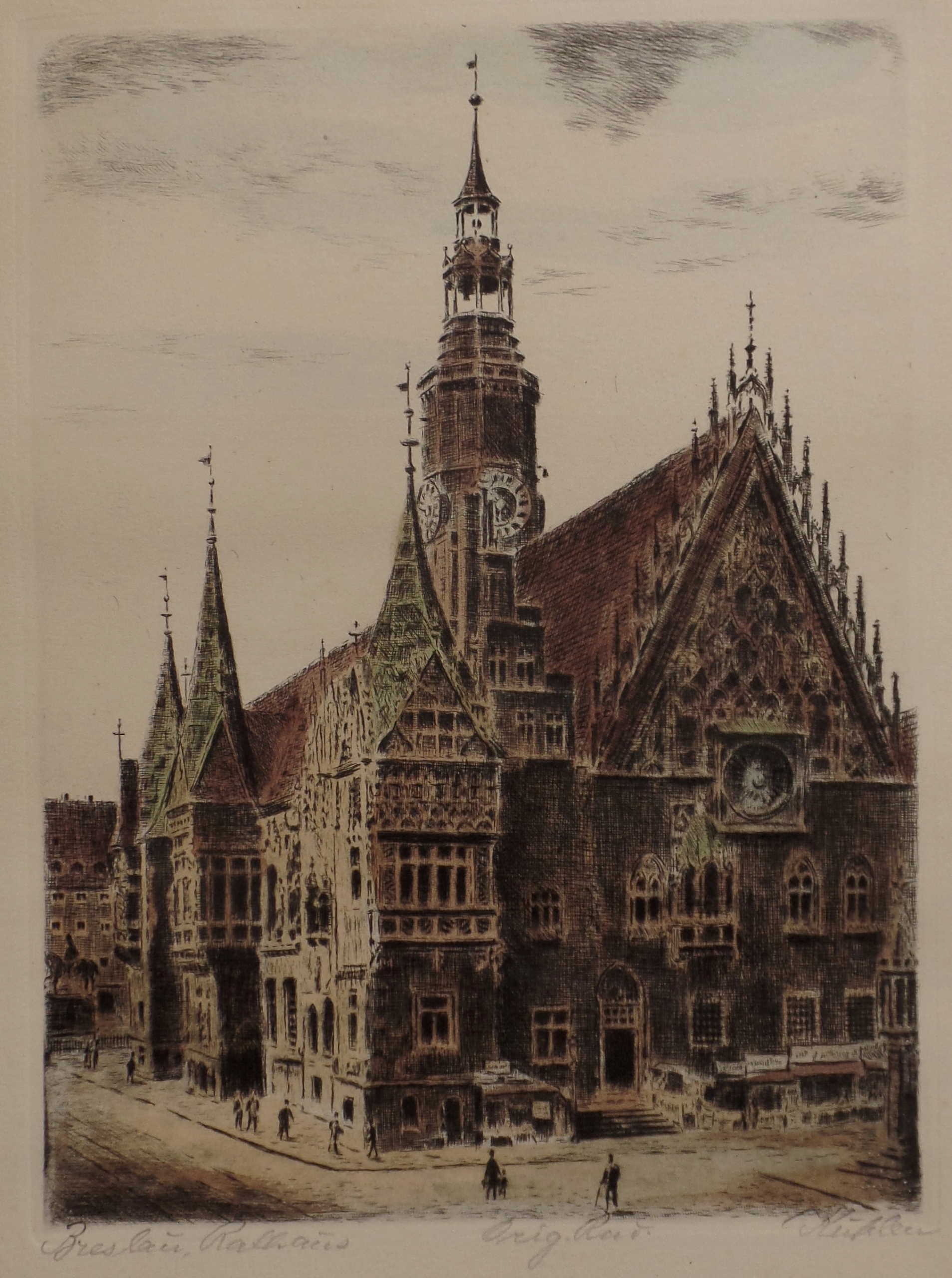 Grafika "Ratusz we Wrocławiu" • Cena, Opinie • Grafika archiwalna i ...