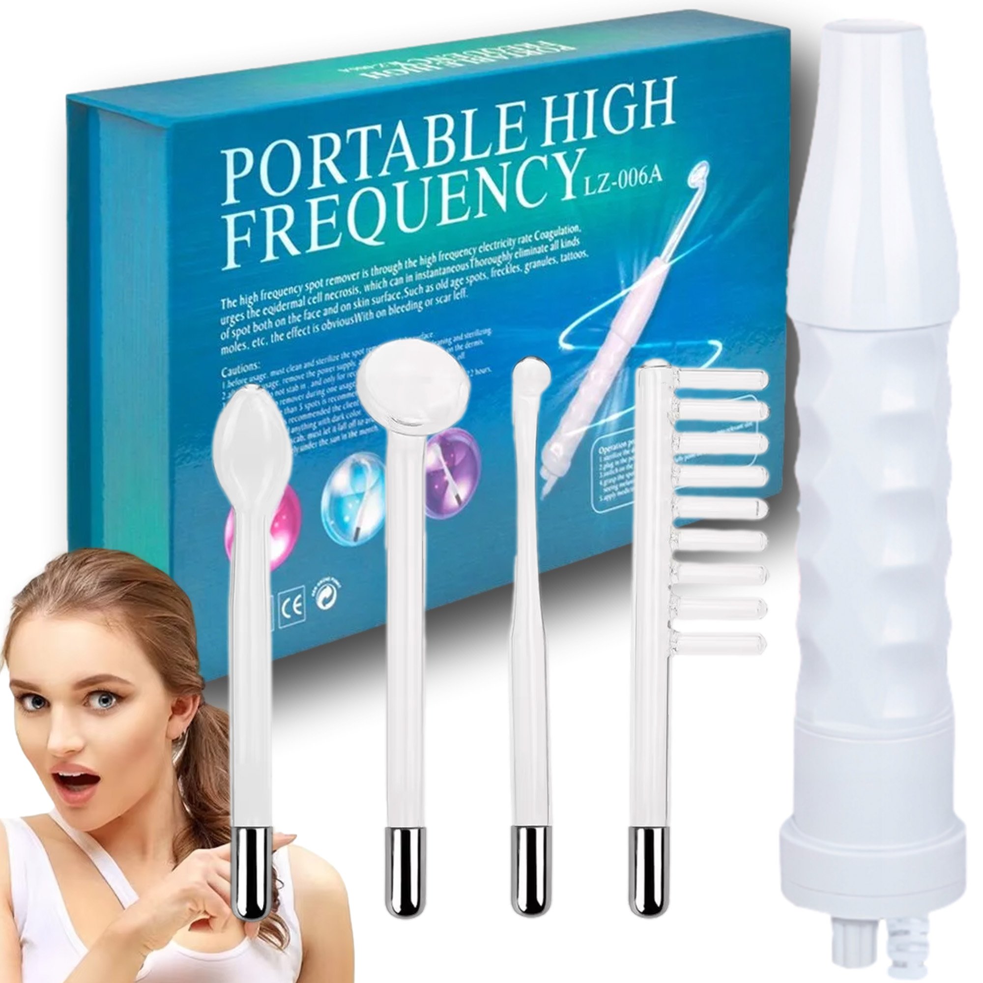 DARSONVAL DERMA WAND 4 ELEKTRODY DO TWARZY CIAŁA WŁOSÓW PIELĘGNACJA (5903858131535) • Cena ...