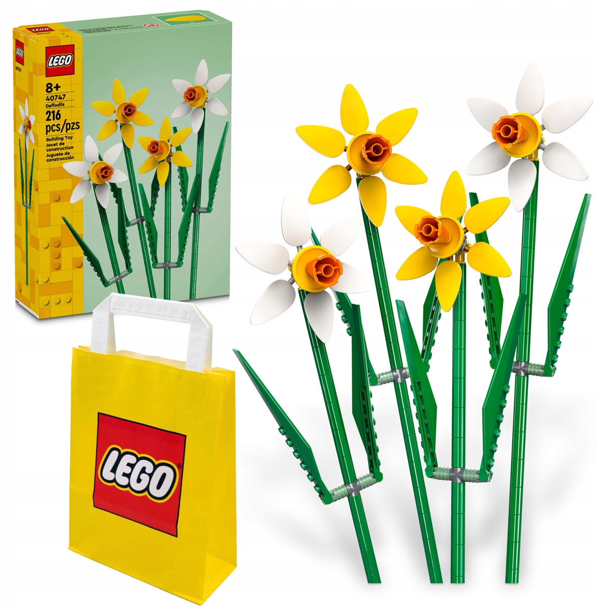 KLOCKI LEGO 40747 ŻONKILE KWIATY KWIAT BUKIET PREZENT DLA NIEJ + TORBA ...