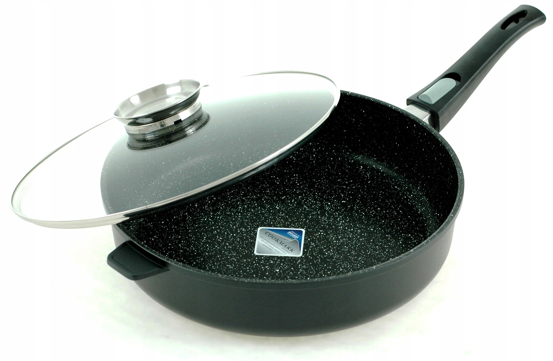 Patelnia tradycyjna Oscar Cook 7086 32 cm granitowa • Opinie - Allegro