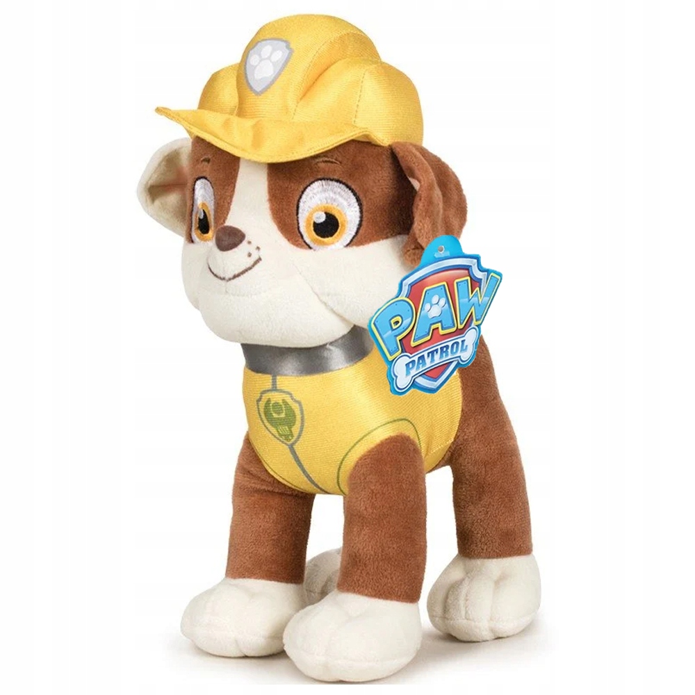 Rubble Duża Maskotka 37 cm Psi Patrol Piesek Rabul Oryginalny Pluszak ...