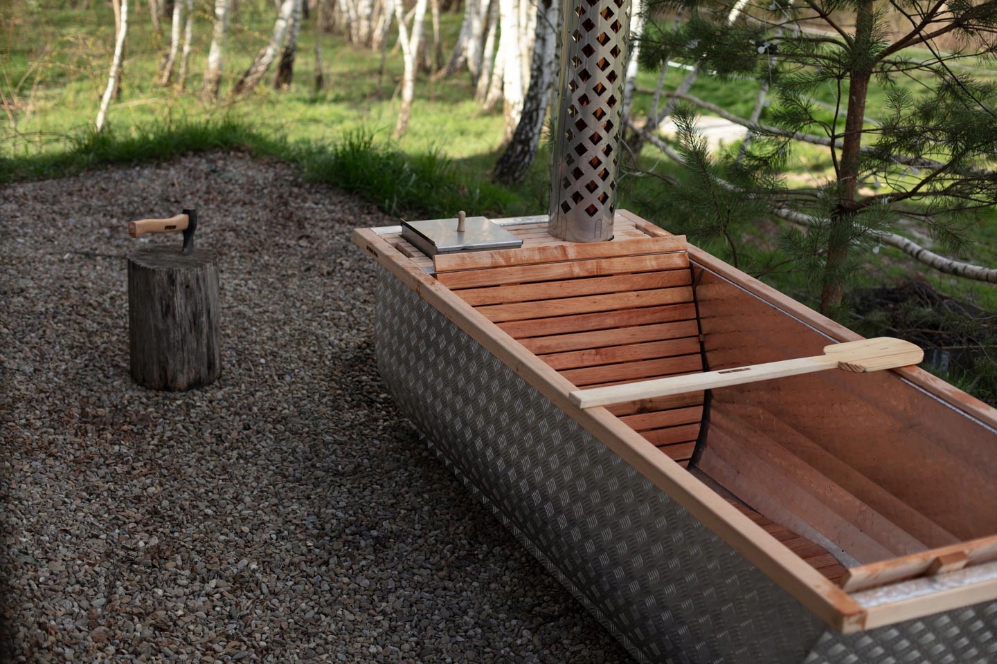 Wanna zewnętrzna opalana drewnem (KP-1) • Cena, Opinie • Sauny i balie ...