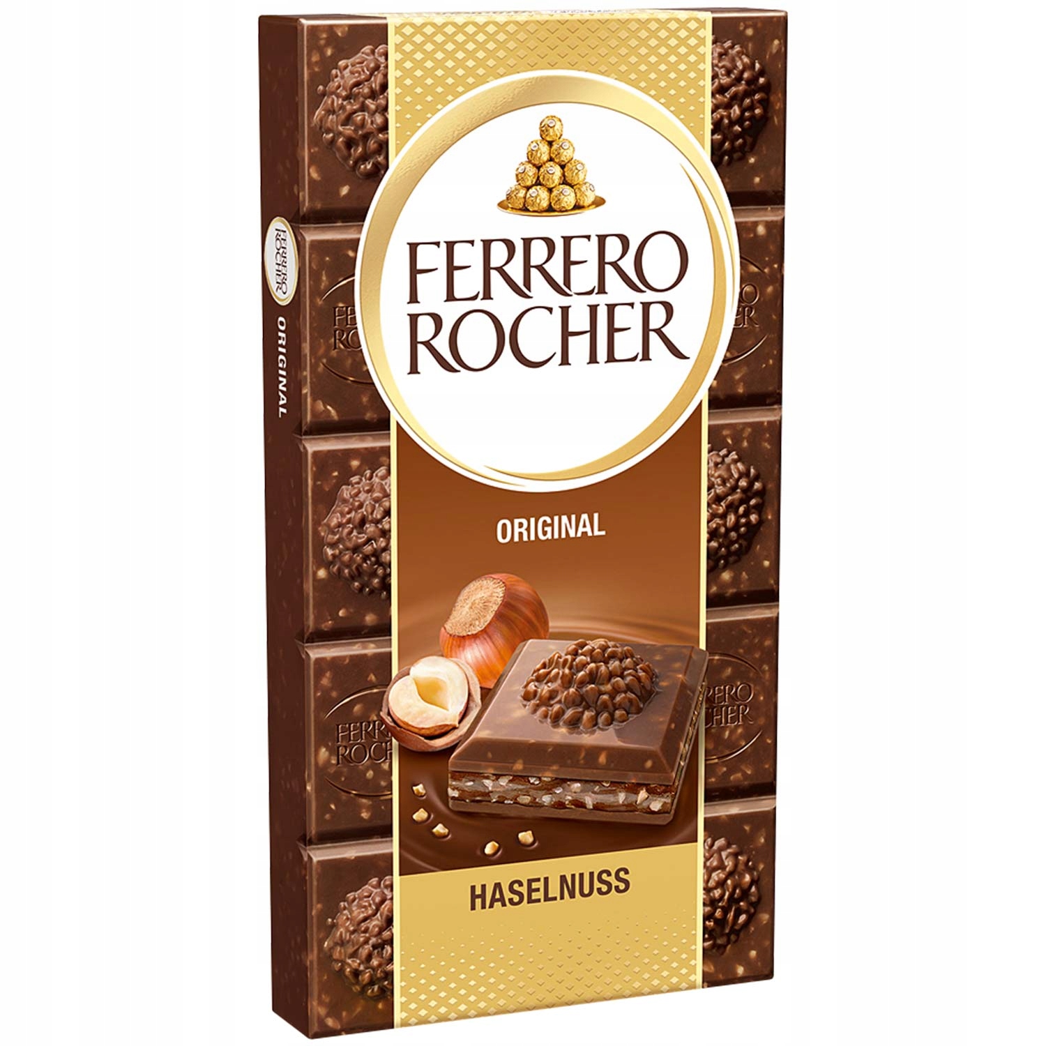 Ferrero Rocher Original Hazelnuss Czekolada Mleczna z Orzechami 90g ...