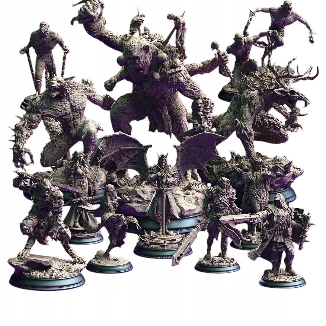 DND 5e Starter Kampania - Full Set 16 Figurek + mapa + karty postac D&D ...