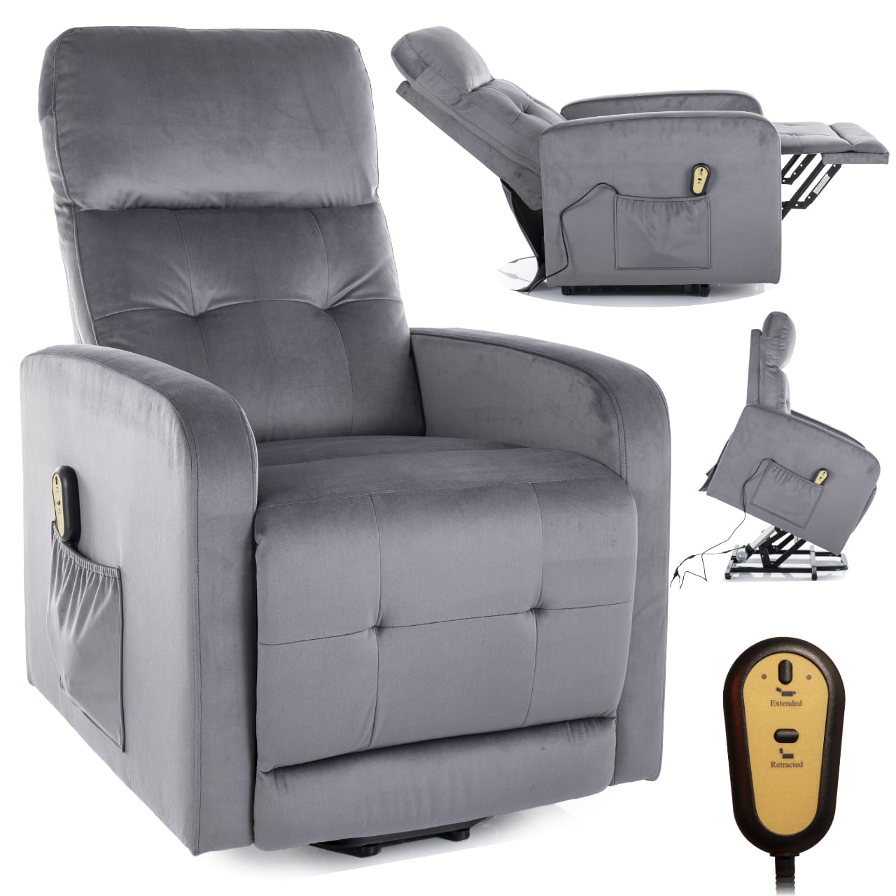 Fotel rozkładany Signal szary (5904824420523) • Cena, Opinie • Fotele 15472720424 • Allegro