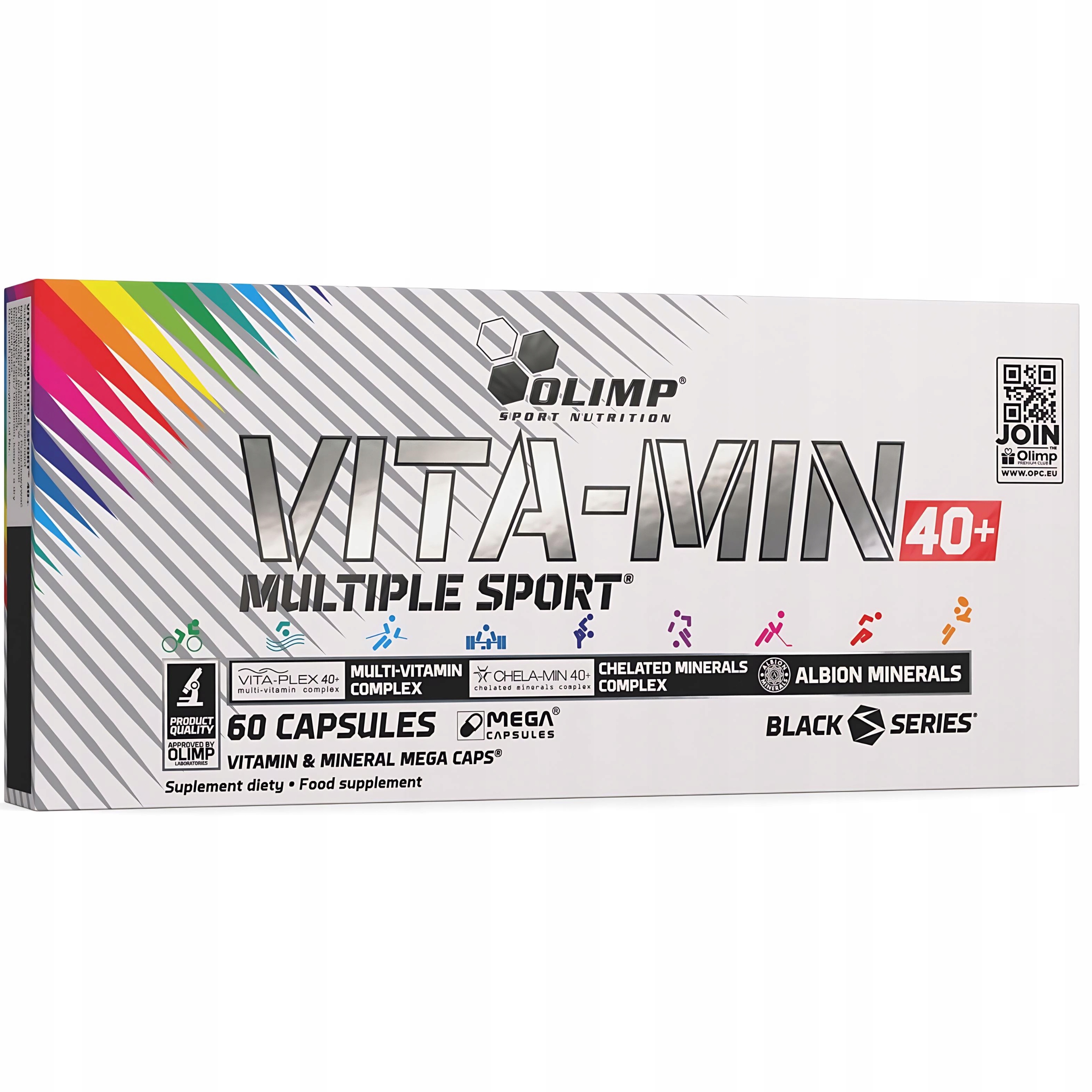 OLIMP VITA-MIN MULTIPLE SPORT 40+ WITAMINY MINERAŁY KOMPLEKS ZDROWIE 60 ...