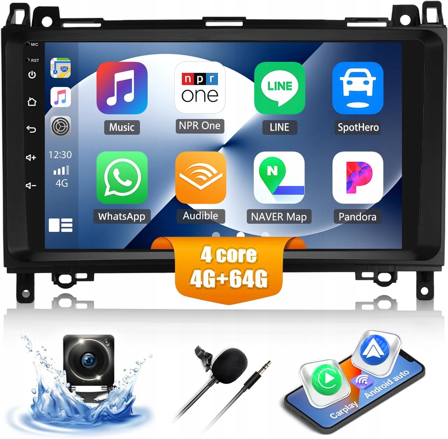 CarPlay Rádio Android GPS WiFi Mercedes Viano Vito A B Sprinter VW Crafter - Allegro