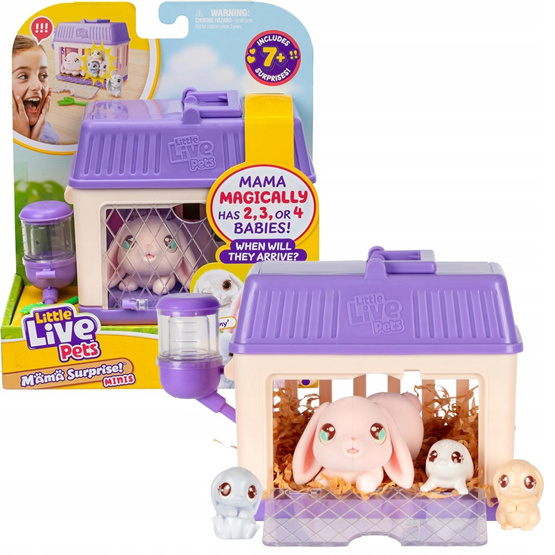 LITTLE LIVE PETS Mama Surprise Króloikl z Dziećmi Mini Króliczek ...