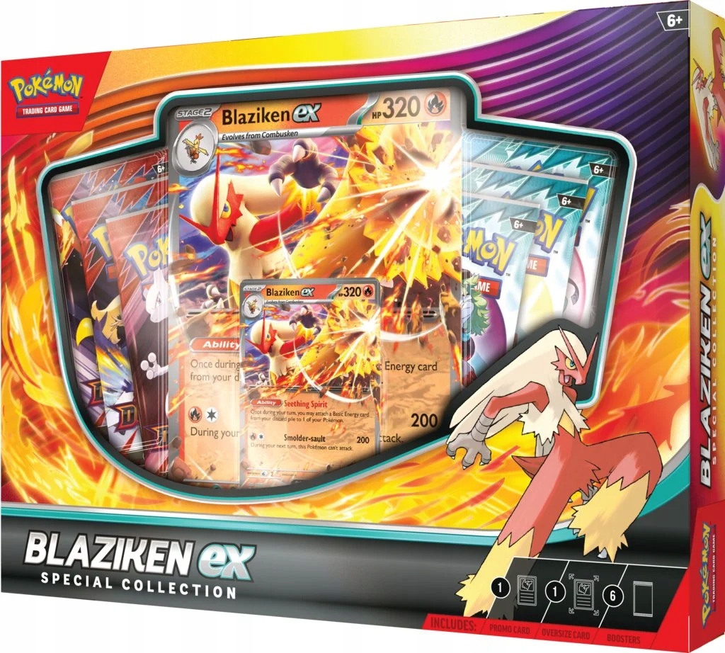 Pokémon TCG: Blaziken EX különkiadás – 6 bónusz + promóciós kártyák za ...