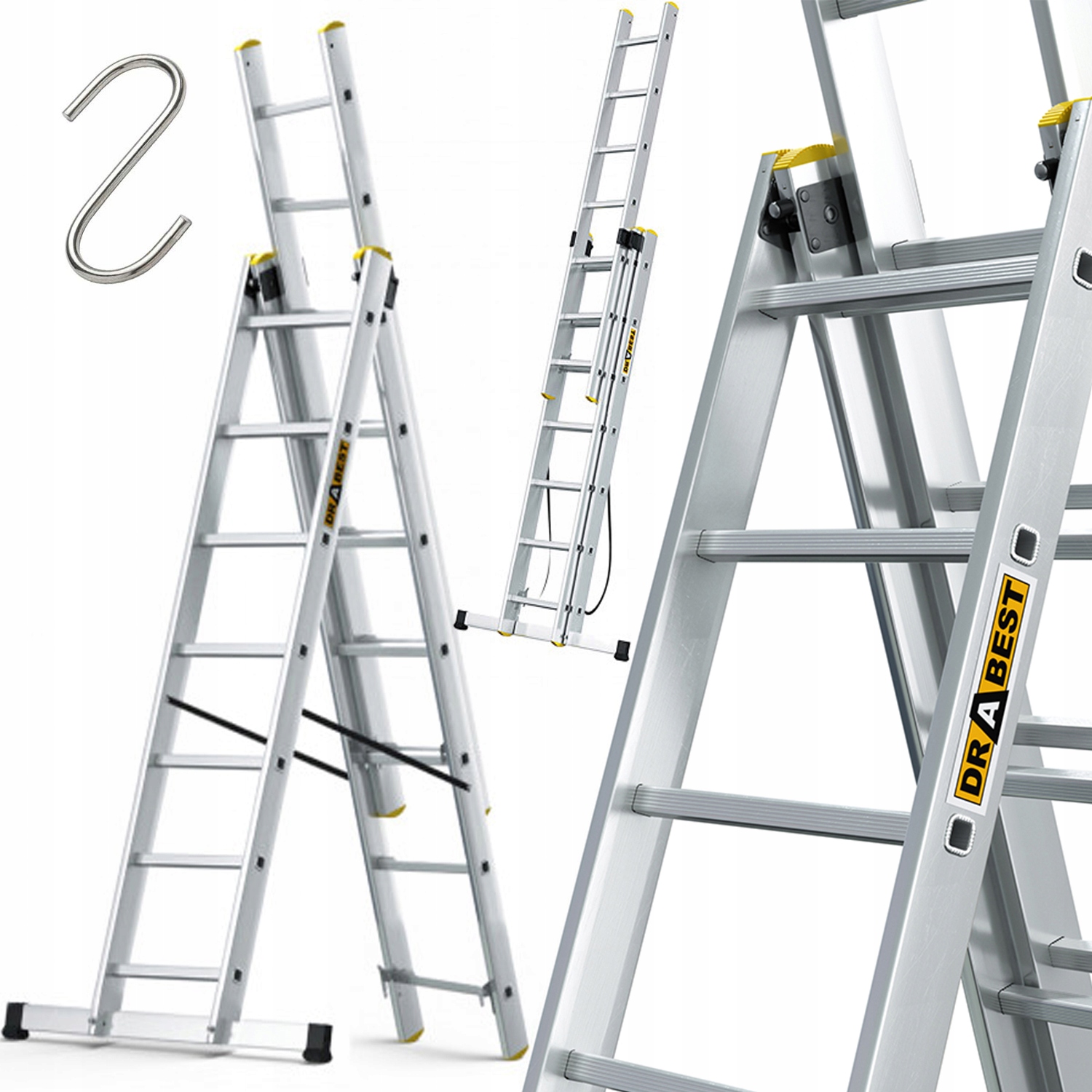 ŽEBŘÍK HLINÍKOVÝ 3x7 PRO NA SCHODY DRABEST za 3465.00CZK - Allegro