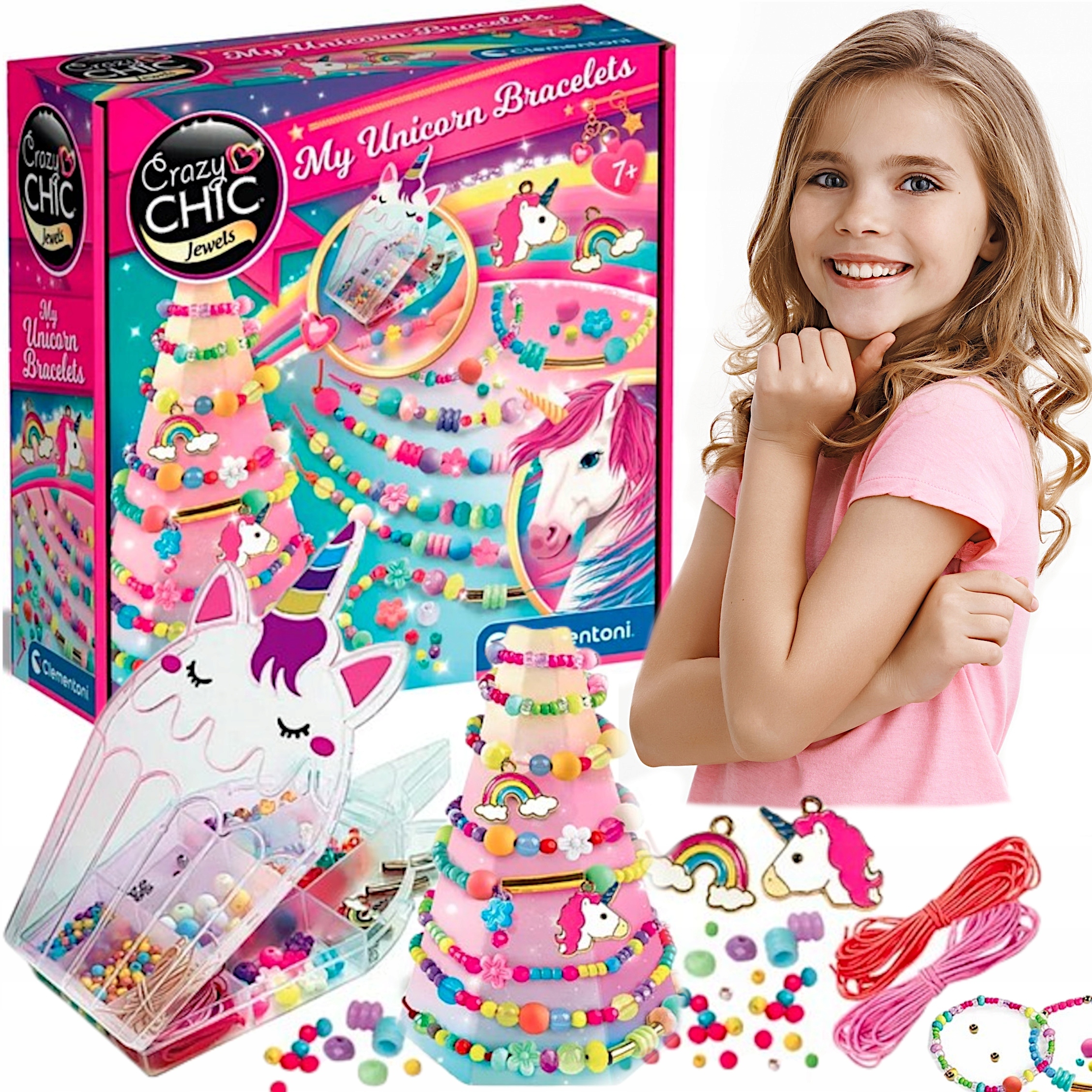 CRAZY CHIC BRANSOLETKI FABRYKA DIY DZIECI JEDNOROŻEC UNICORN CLEMENTONI (8005125508822) • Cena ...