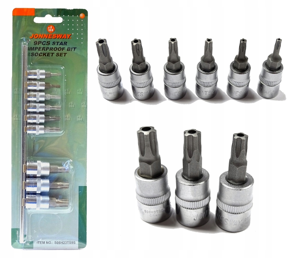 TORX PLUS 5-KĄTNE Z OTWOREM ZESTAW 9 SZT JONNESWAY S08H23TS9S ...