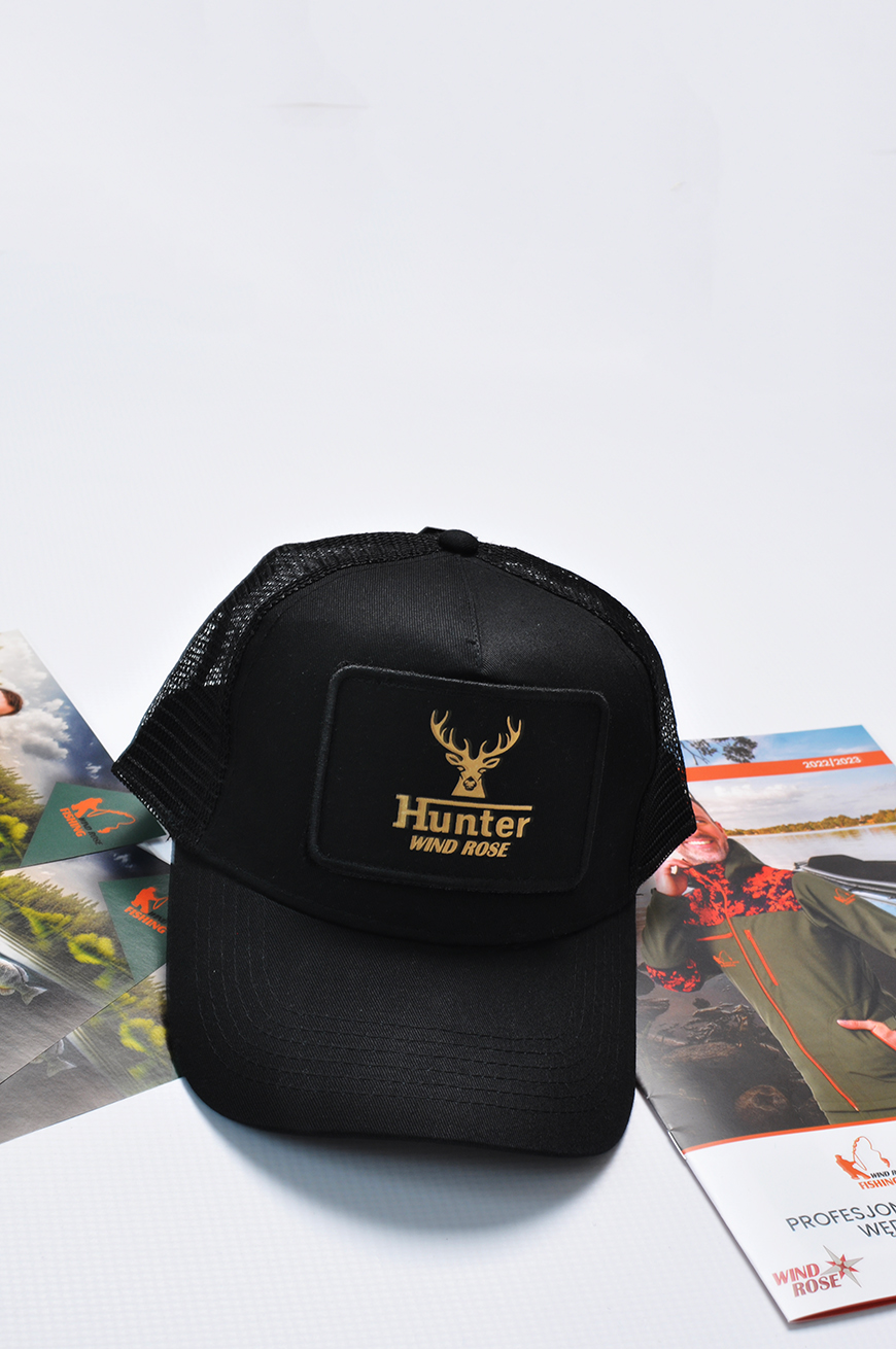 CZAPKA MYŚLIWSKA Z DASZKIEM HUNTER POLSKA - CZARNA 13416283480 - Allegro.pl