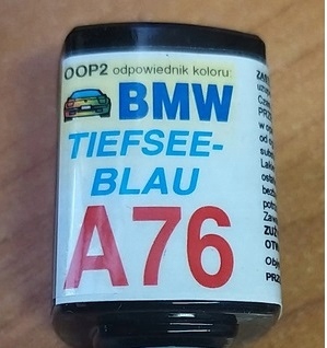 Zaprawka do rys 10ml BMW A76 TIEFSEEBLAU MOUNTAINBLUE PARANALBLAU ...