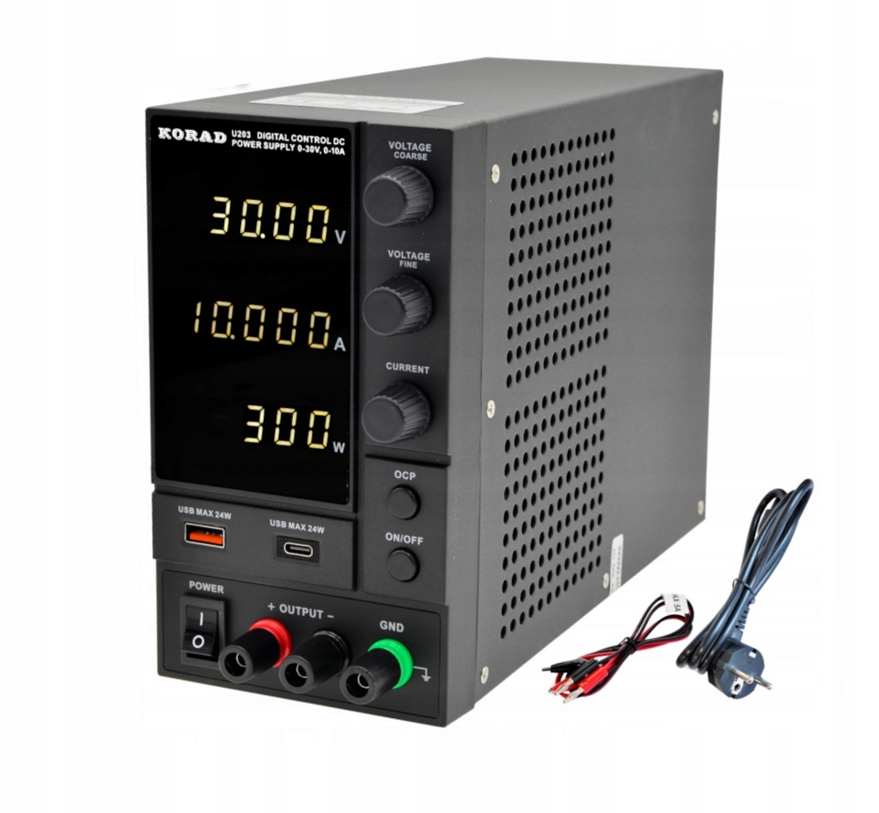 KORAD U203 - Zasilacz laboratoryjny 30V 10A - Sklep, Opinie, Cena w Allegro