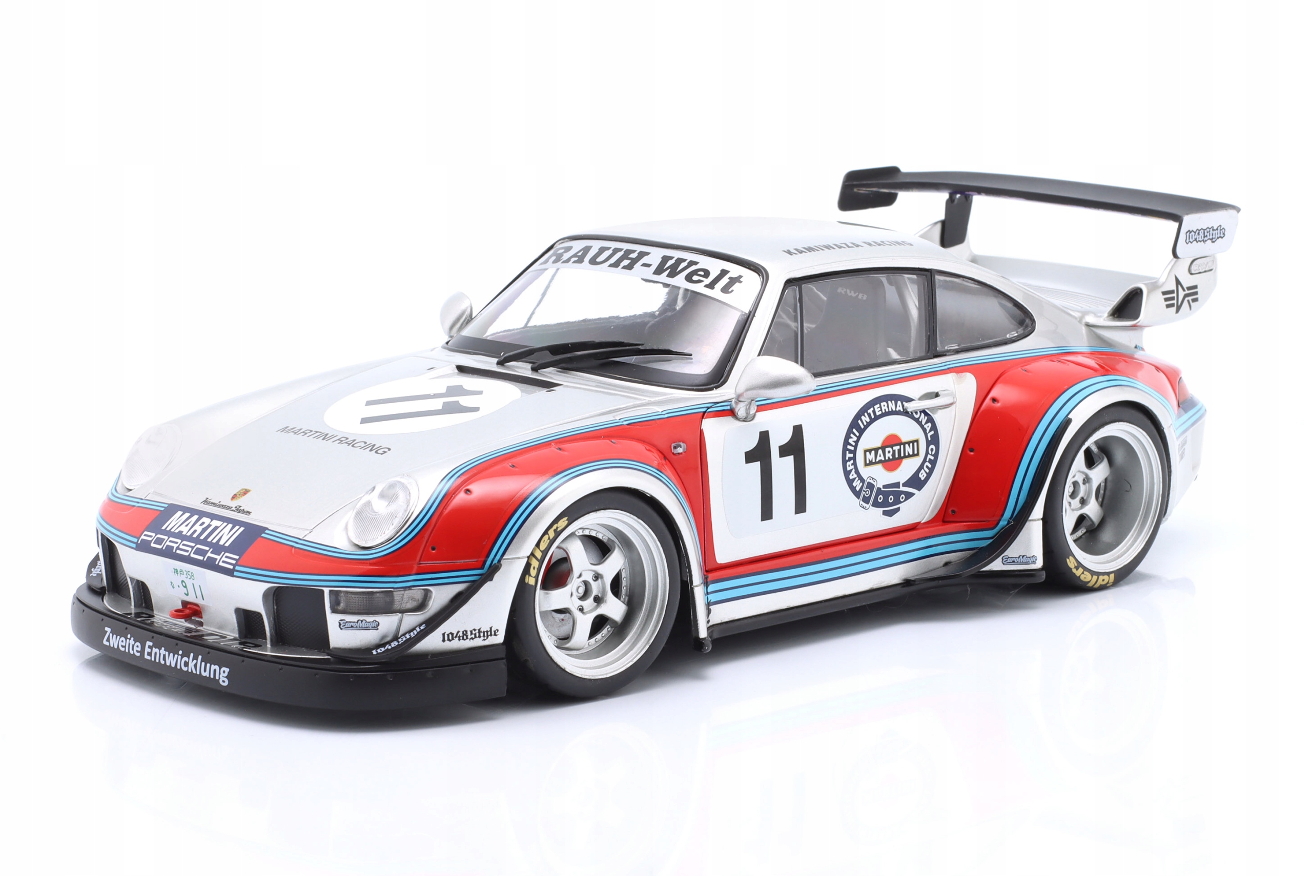 1:18 RWB PORSCHE 911 BODYKIT MARTINI GREY 2020 SOLIDO MODEL METALOWY ...
