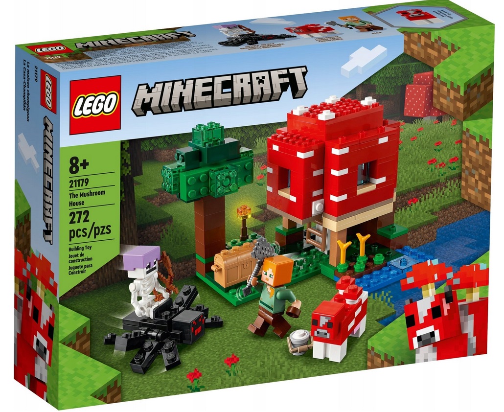 LEGO MINECRAFT 21179 Dom w grzybie Alex (5702017156583) • Cena, Opinie ...
